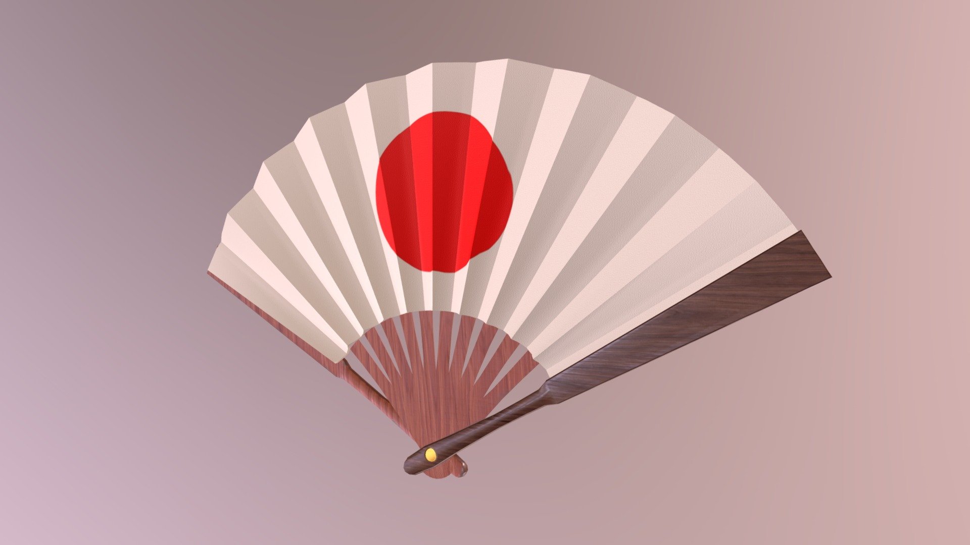 Paper fan - 3D model by E.Terpstra [379a5da] - Sketchfab