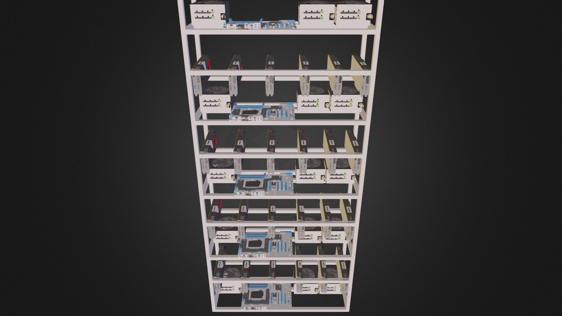 Crypto currency mining hardware - 3D model by gremilins [379c5d5 ...