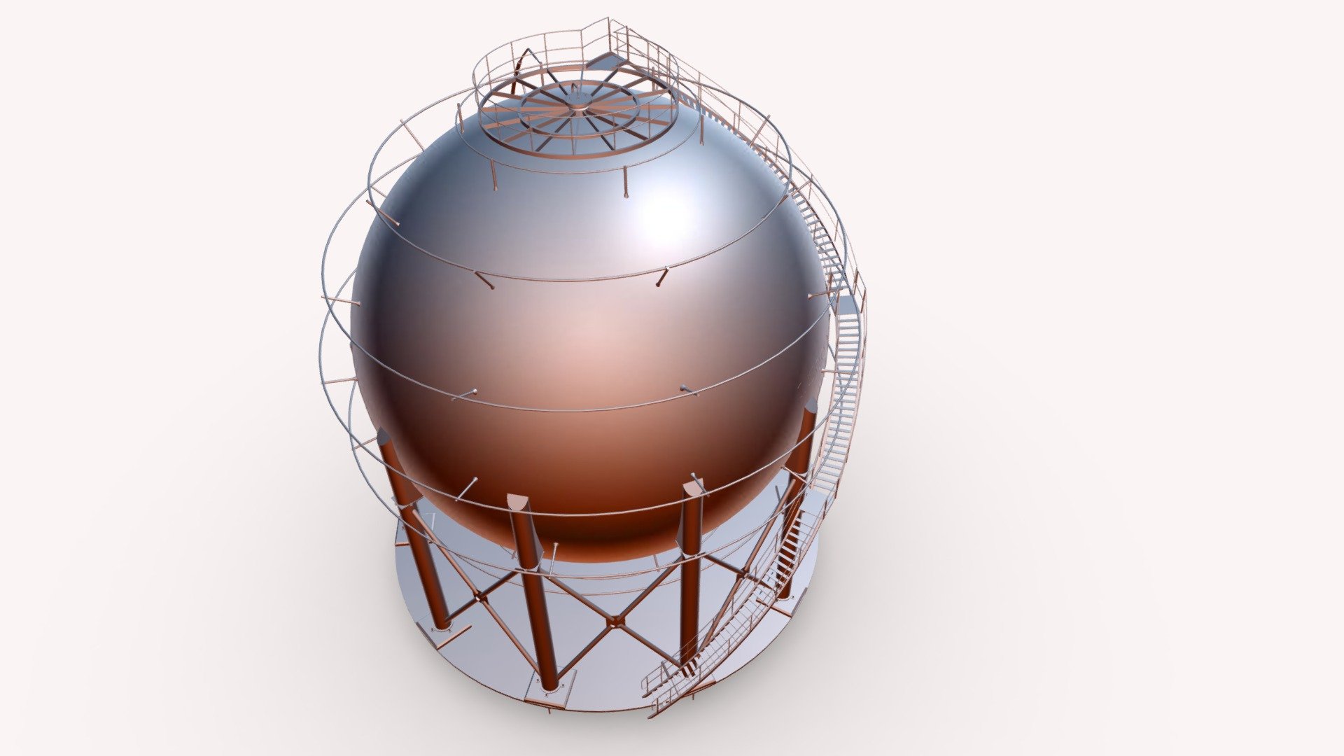 SPHERICAL TANK 1500 MT esboço - 3D model by lm9241221 [379ffe1] - Sketchfab