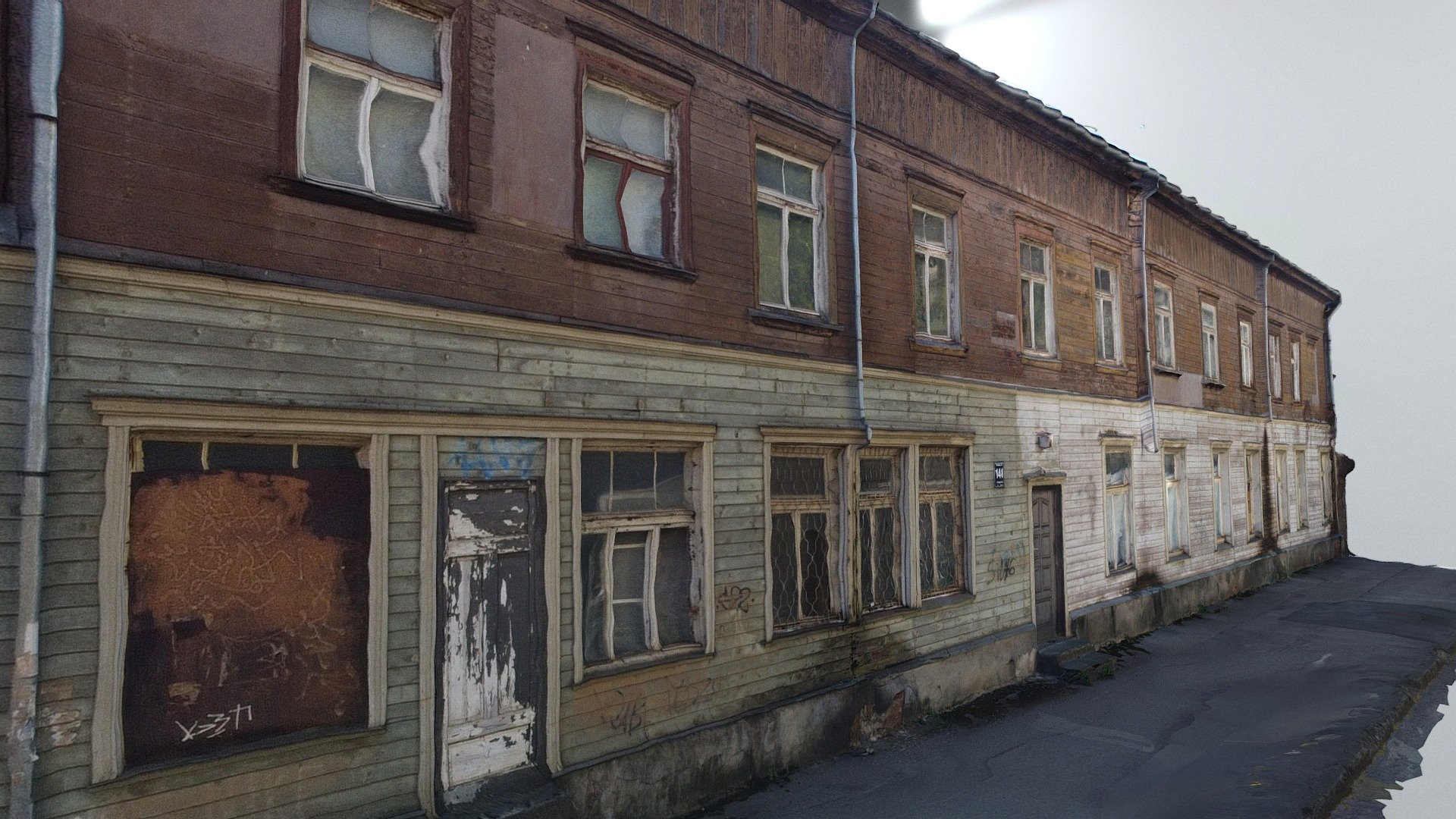 Old 2-story Wooden Building - Buy Royalty Free 3D model by Abandoned ...