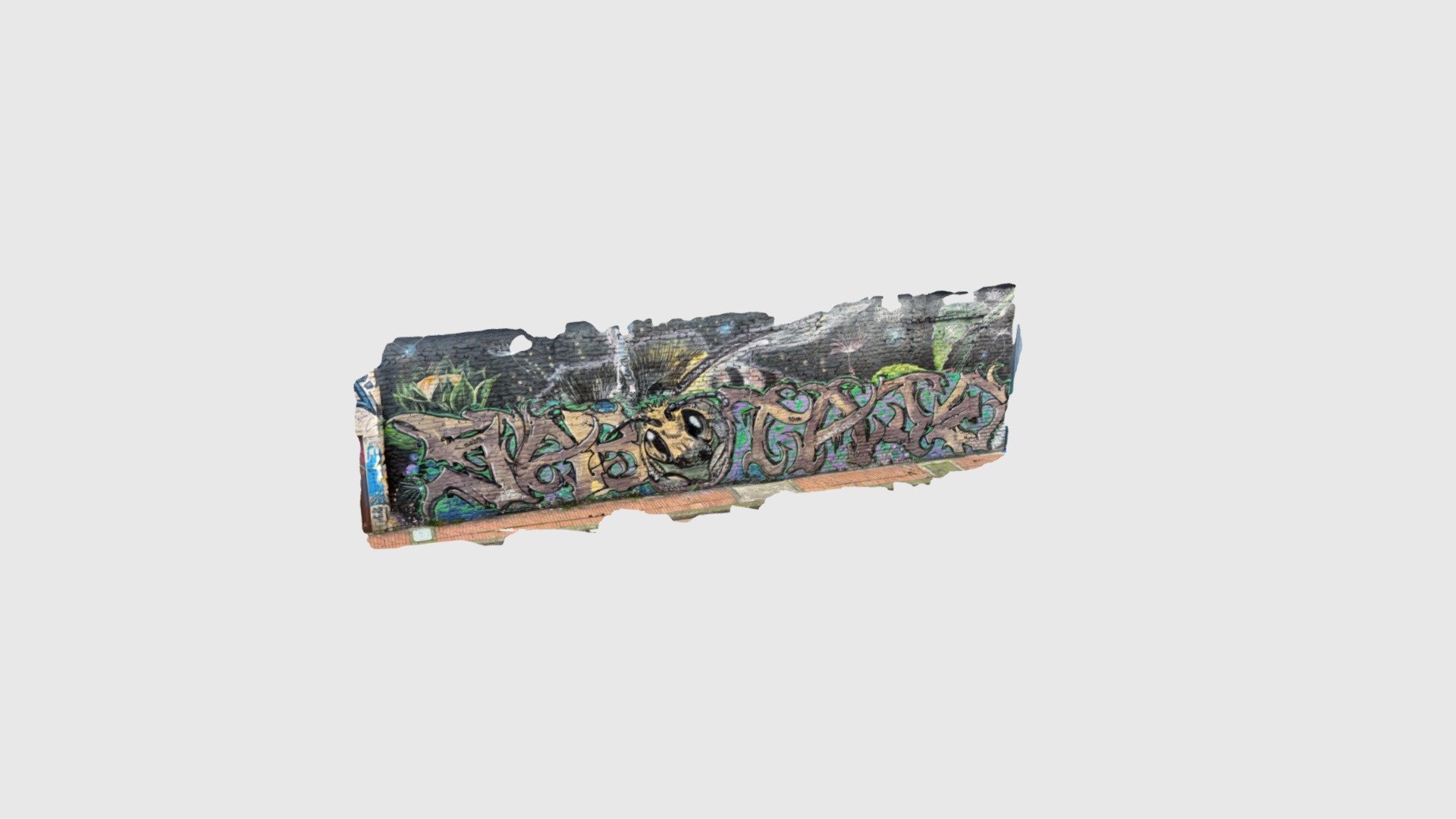 Bee mural Bogota - Download Free 3D model by fred.trotter [37a4e0a] - Sketchfab