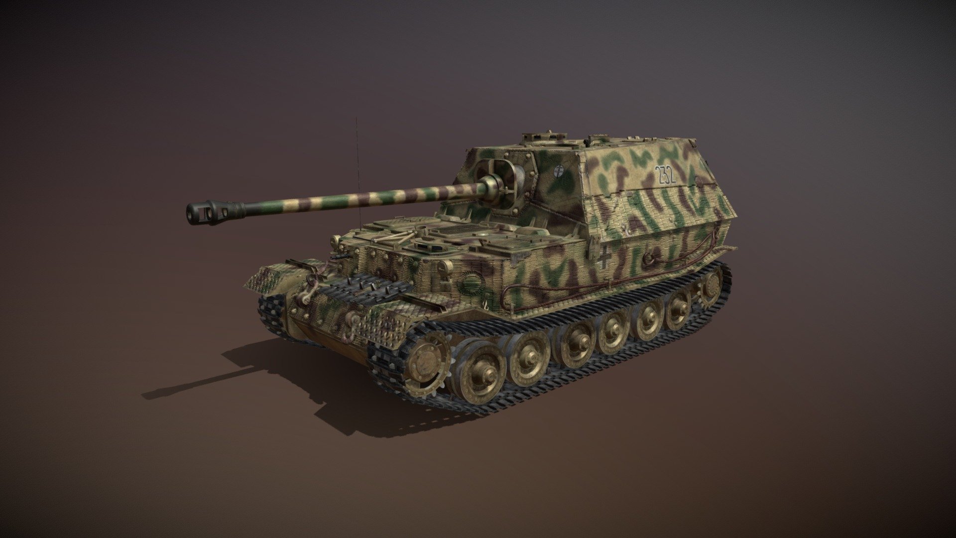 Elefant Tank destroyer - Tiger (P) - 232 - Buy Royalty Free 3D model by ...