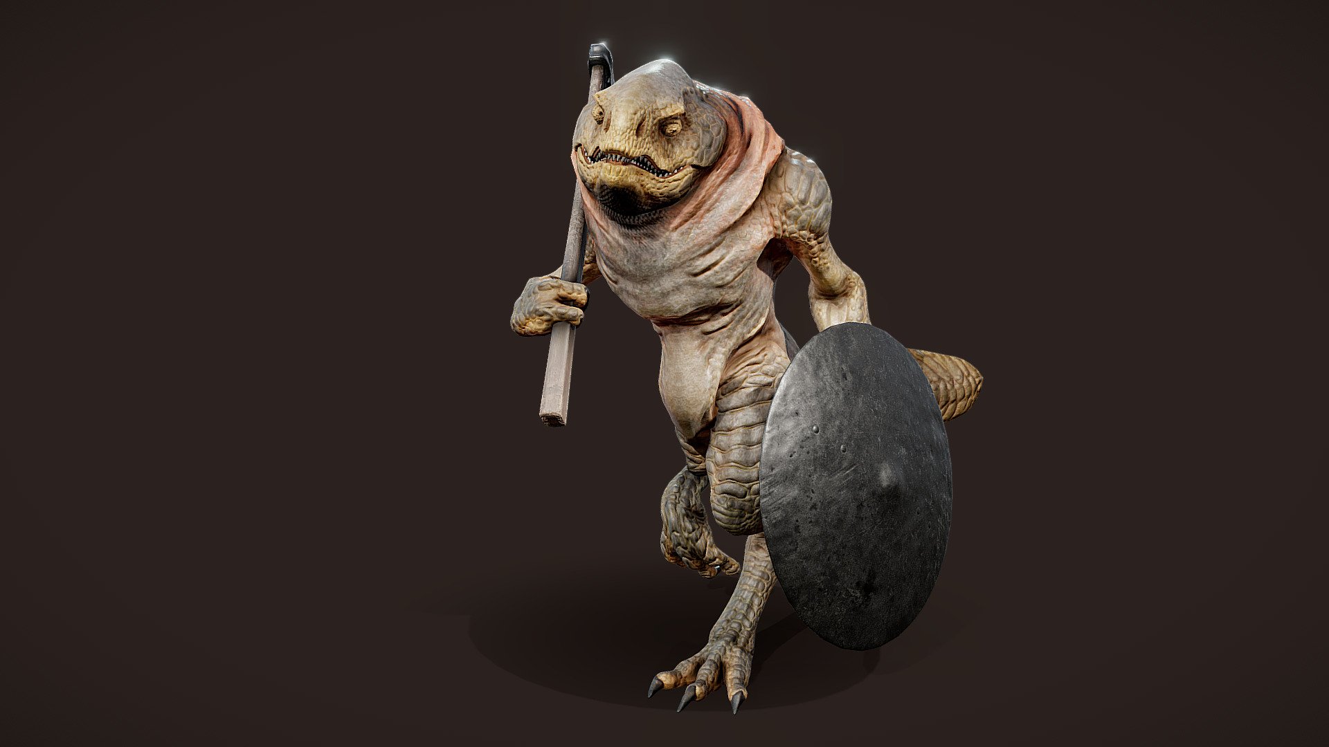 Lizard Mercenary - 3D model by JHS-Art (@Nidhoeggr) [37b308f] - Sketchfab