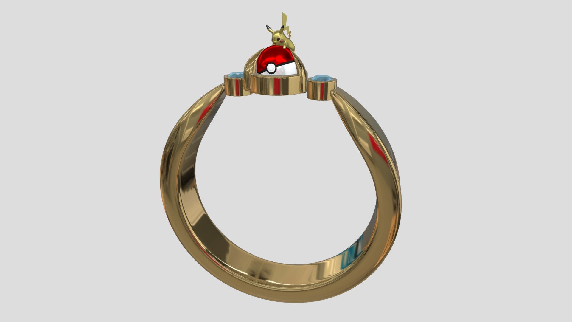 Pikachu Ring - 3D model by art3tron [37b35bc] - Sketchfab