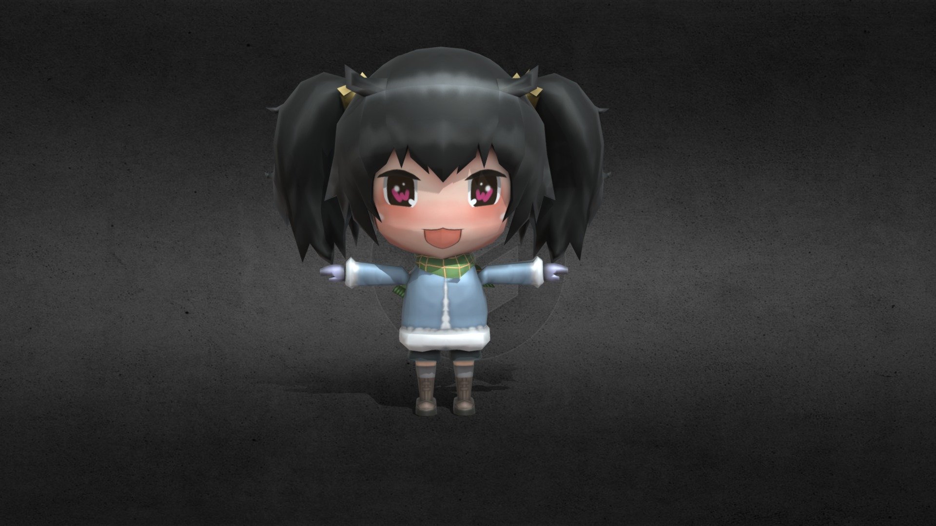 Character Chibi - 3D model by YaniNguyen [37b4743] - Sketchfab