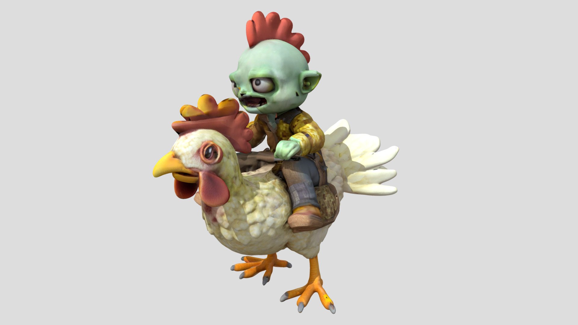Chicken Jockey - Minecraft - Download Free 3D model by Brian Trepanier ...