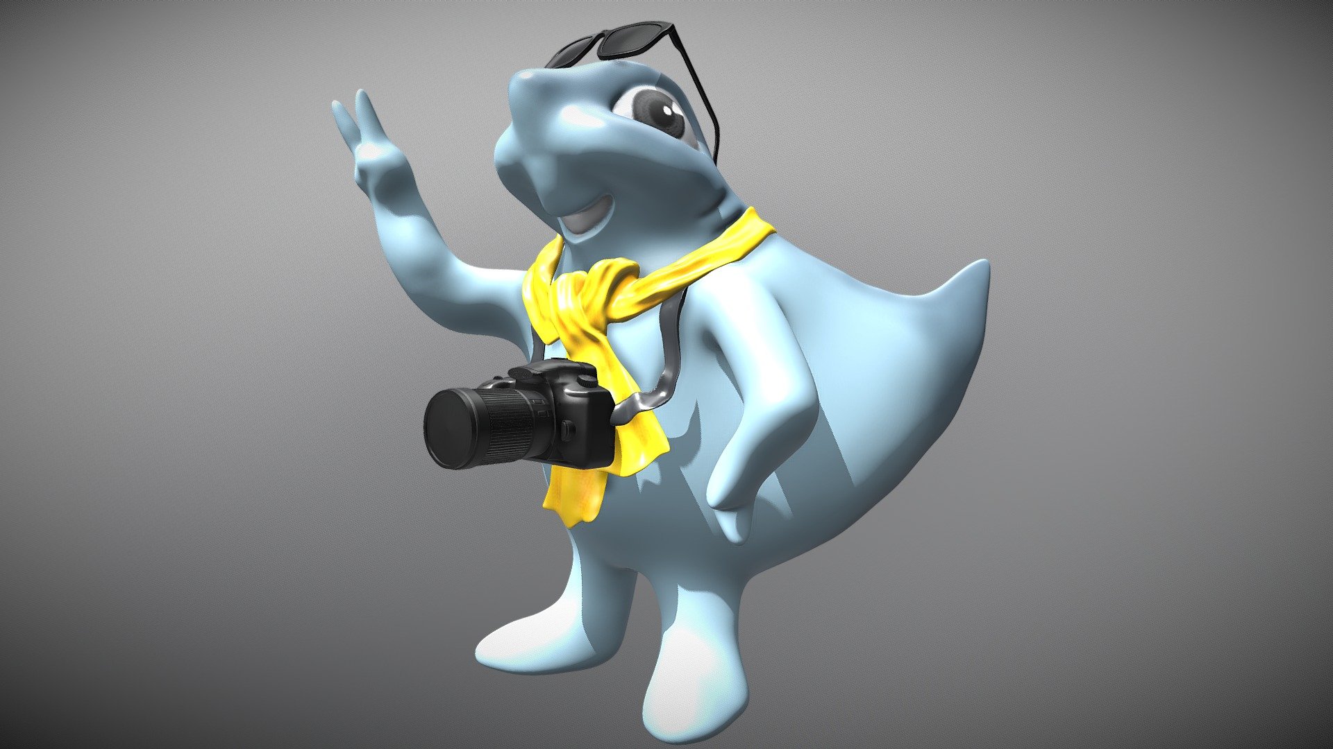 Maskot Stingray - 3D model by Verdant (@verdant.stu) [37b6de5] - Sketchfab
