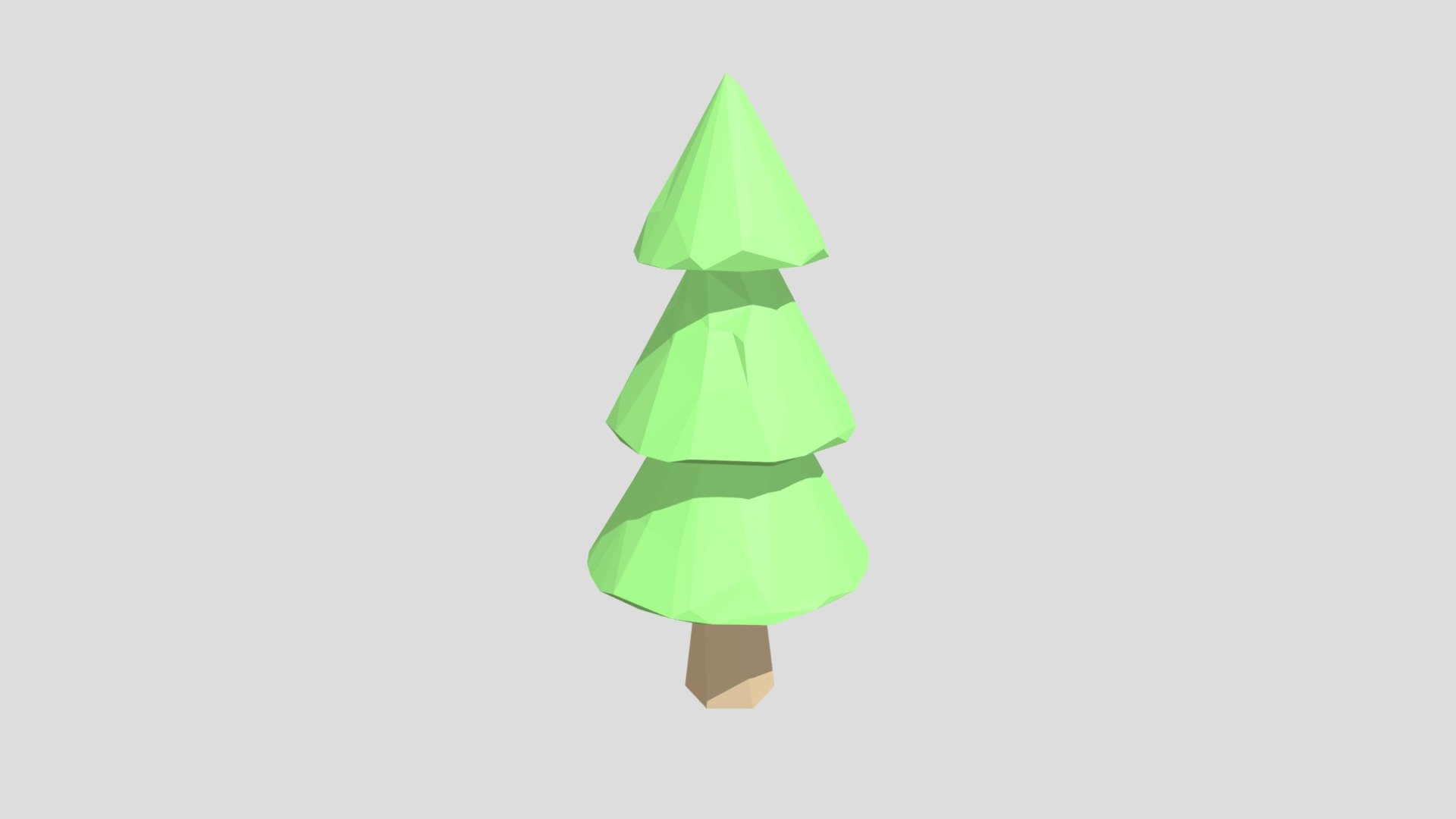 Lowpoly pine tree - type 1 - 3D model by Luiza Moreira (@lily.berry ...