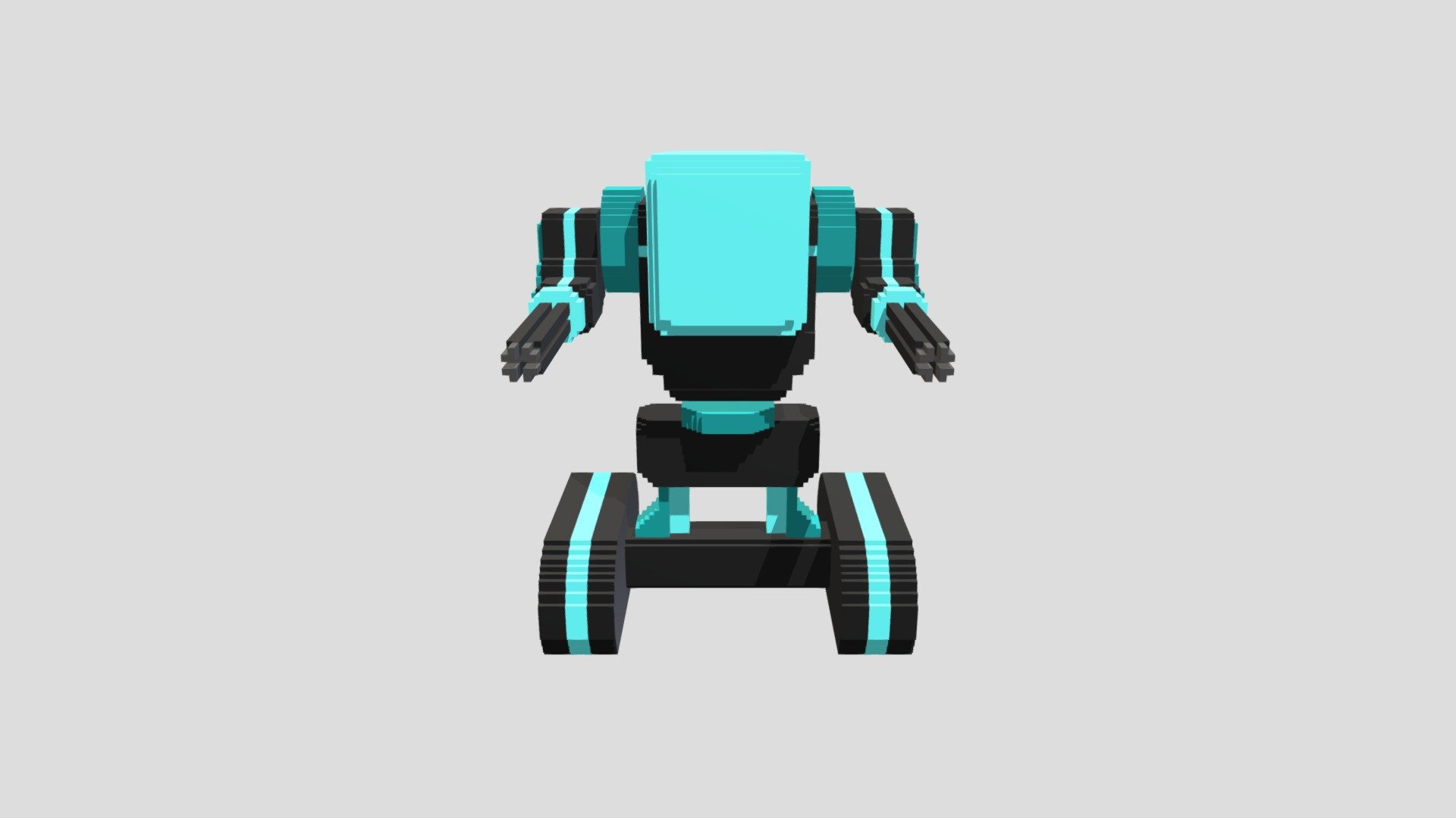 Voxel Robot - 3D model by johnny.crusheen [37c58f7] - Sketchfab