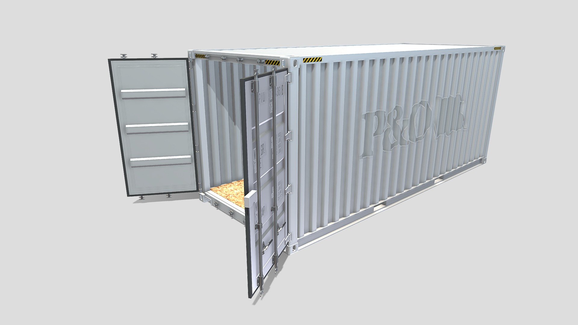 20ft Shipping Container PO v2 - Buy Royalty Free 3D model by ...