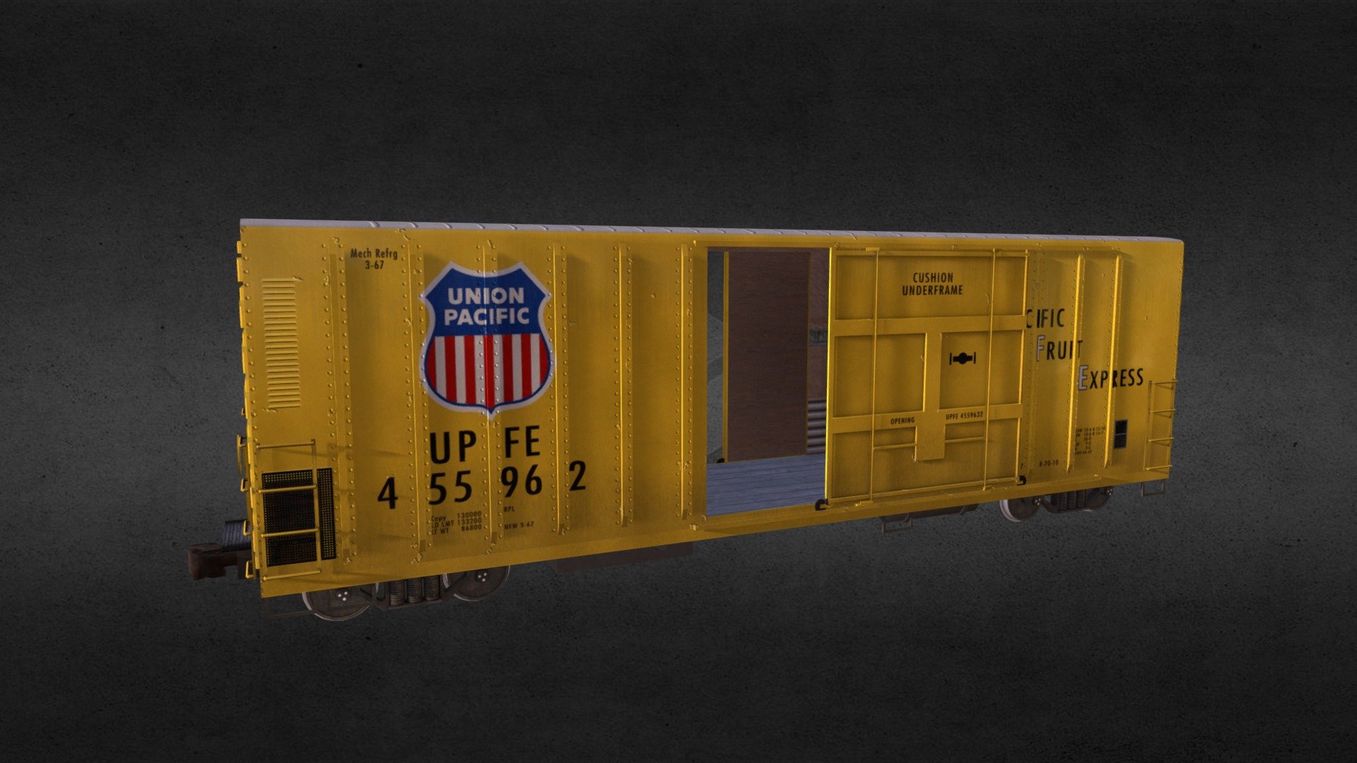 Reefer 50 Feet - Union Pacific Fruit Express - 3D model by maikchaos ...