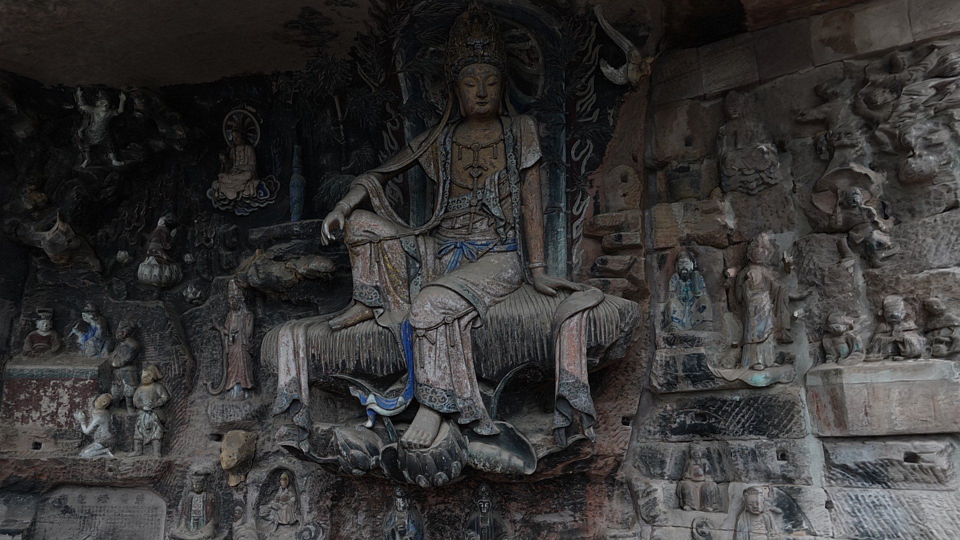 Water-Moon Guanyin in Anyue 安岳毗卢洞水月观音 - Download Free 3D model by Old ...