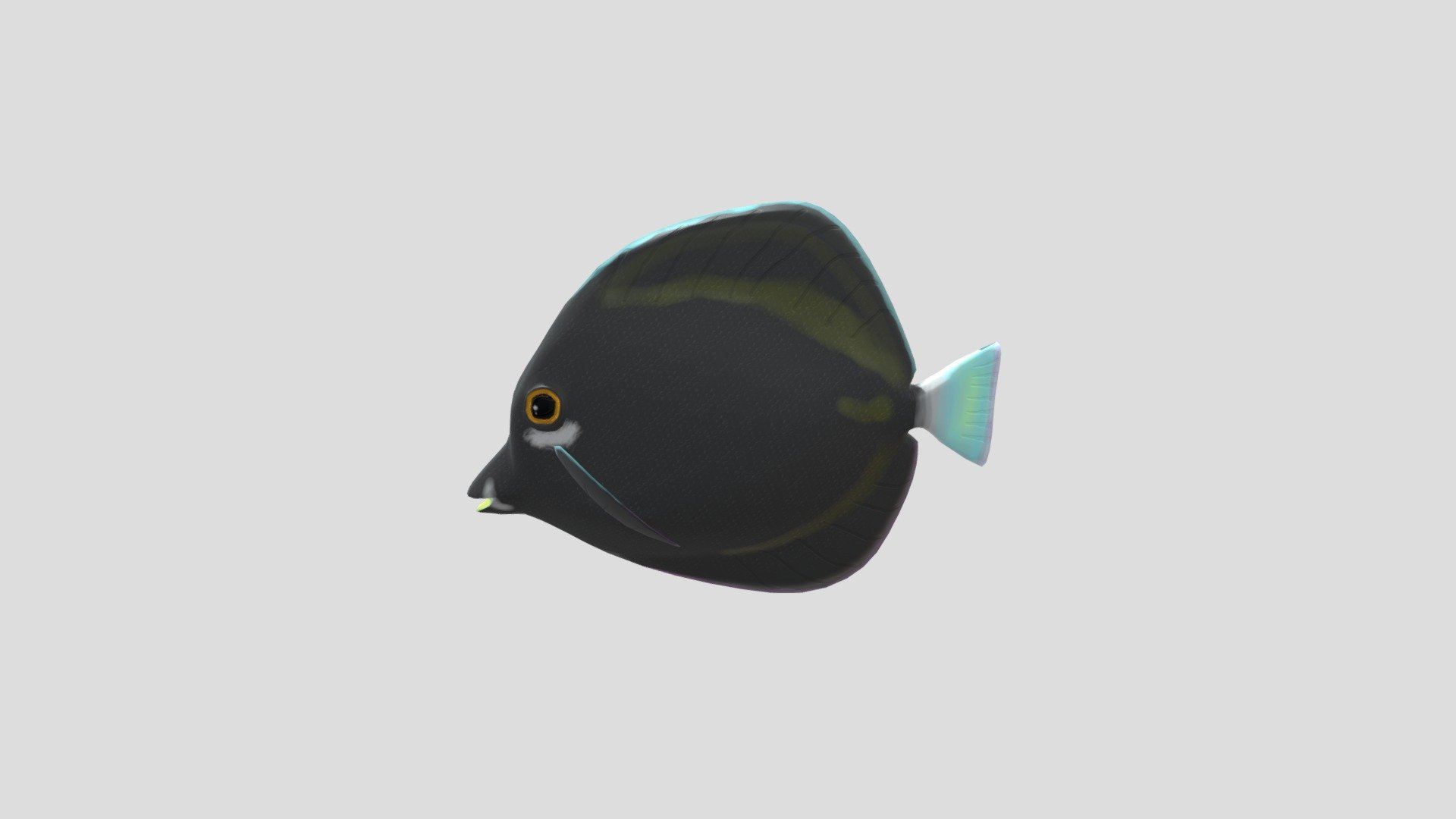 Golden Rim Tang Fish - 3D model by PhilipHBixby (@PHBixby) [37cdd74 ...