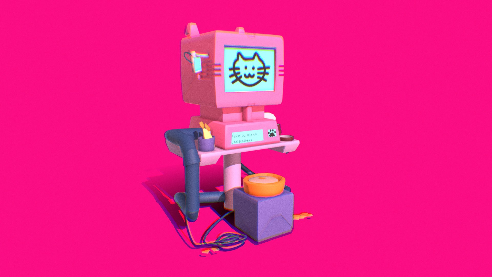 Computadora_Gatito - Download Free 3D model by Ismael (@Ismael12346 ...