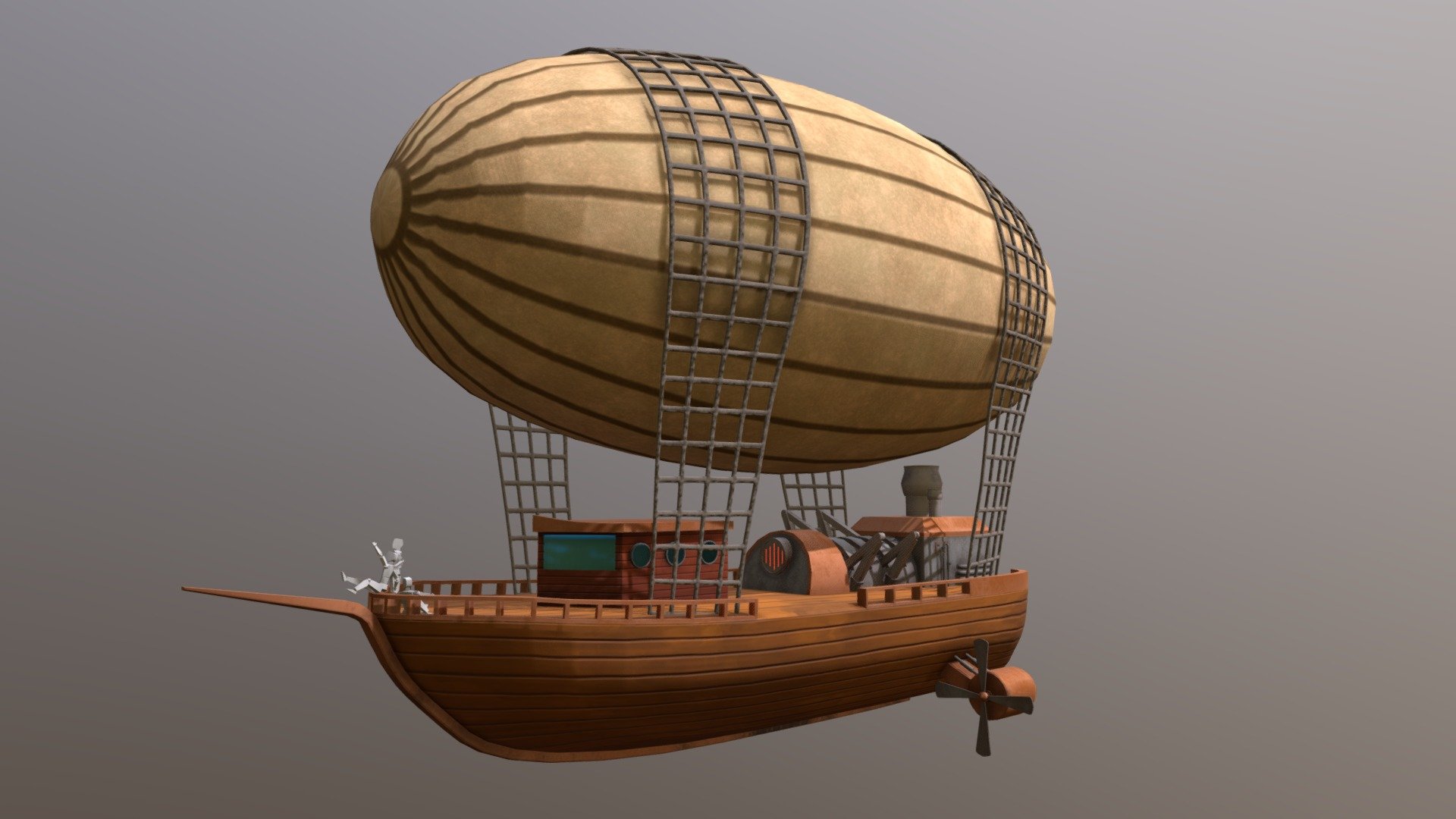 Steampunk Ship - 3D model by its.rafihayyan [37cff81] - Sketchfab