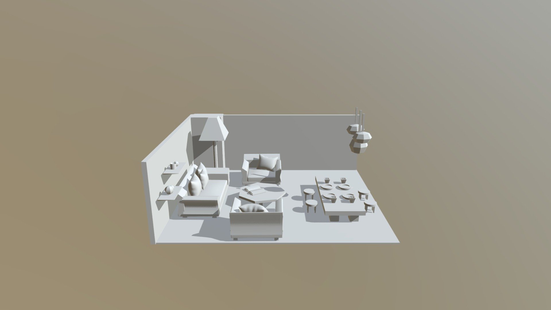 LIVING ROOM - 3D model by elisa99 [37d05a1] - Sketchfab