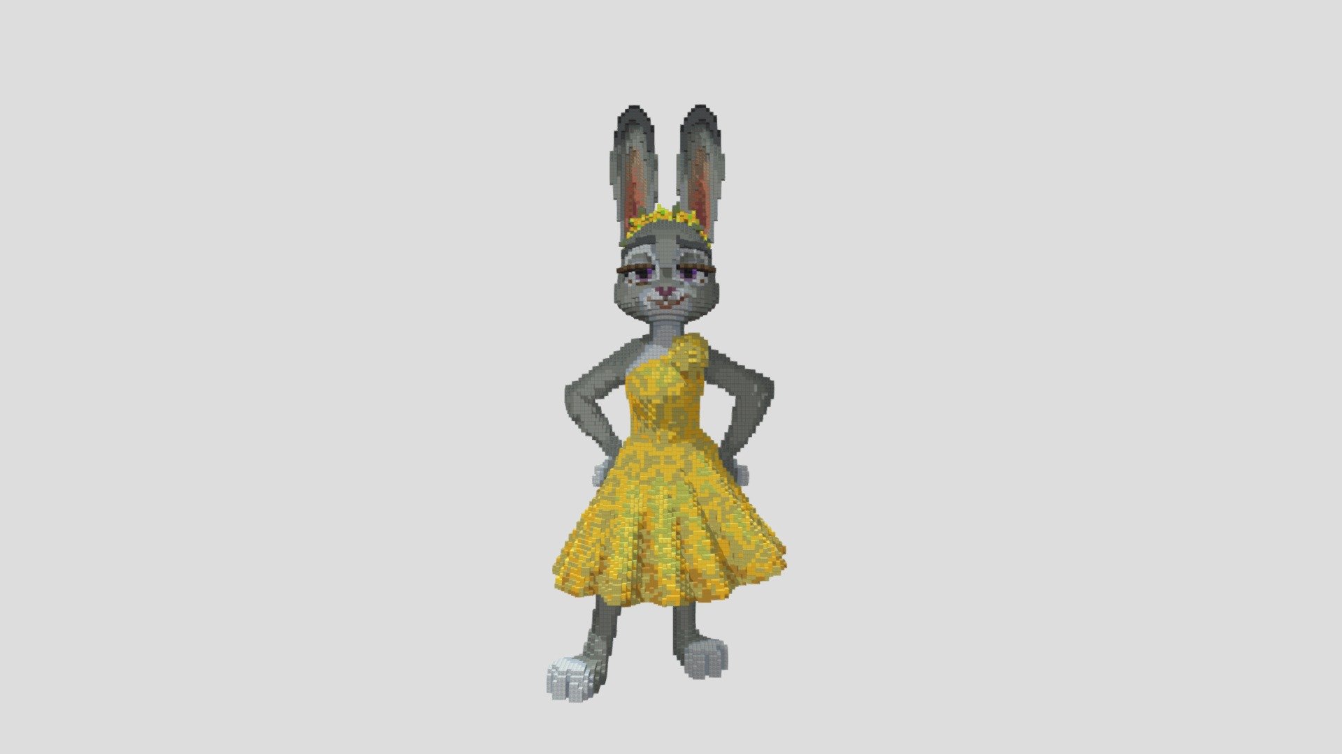 «Golden Elegance: Judy Hopps Zootopia 2 Statue» - 3D model by CubeCat ...