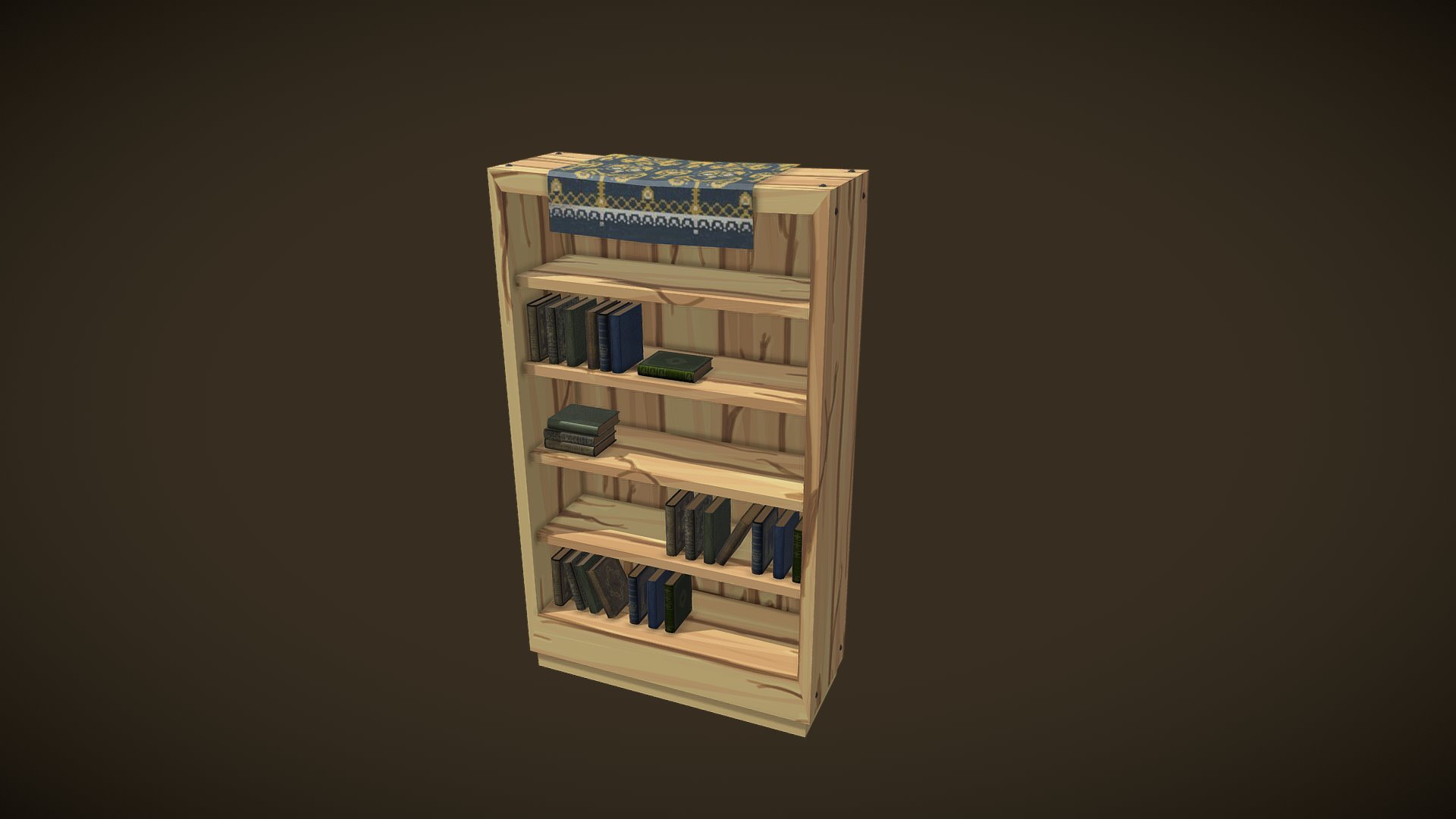 Bookshelf - Download Free 3D model by Federico.Terzi [37d1ab9] - Sketchfab
