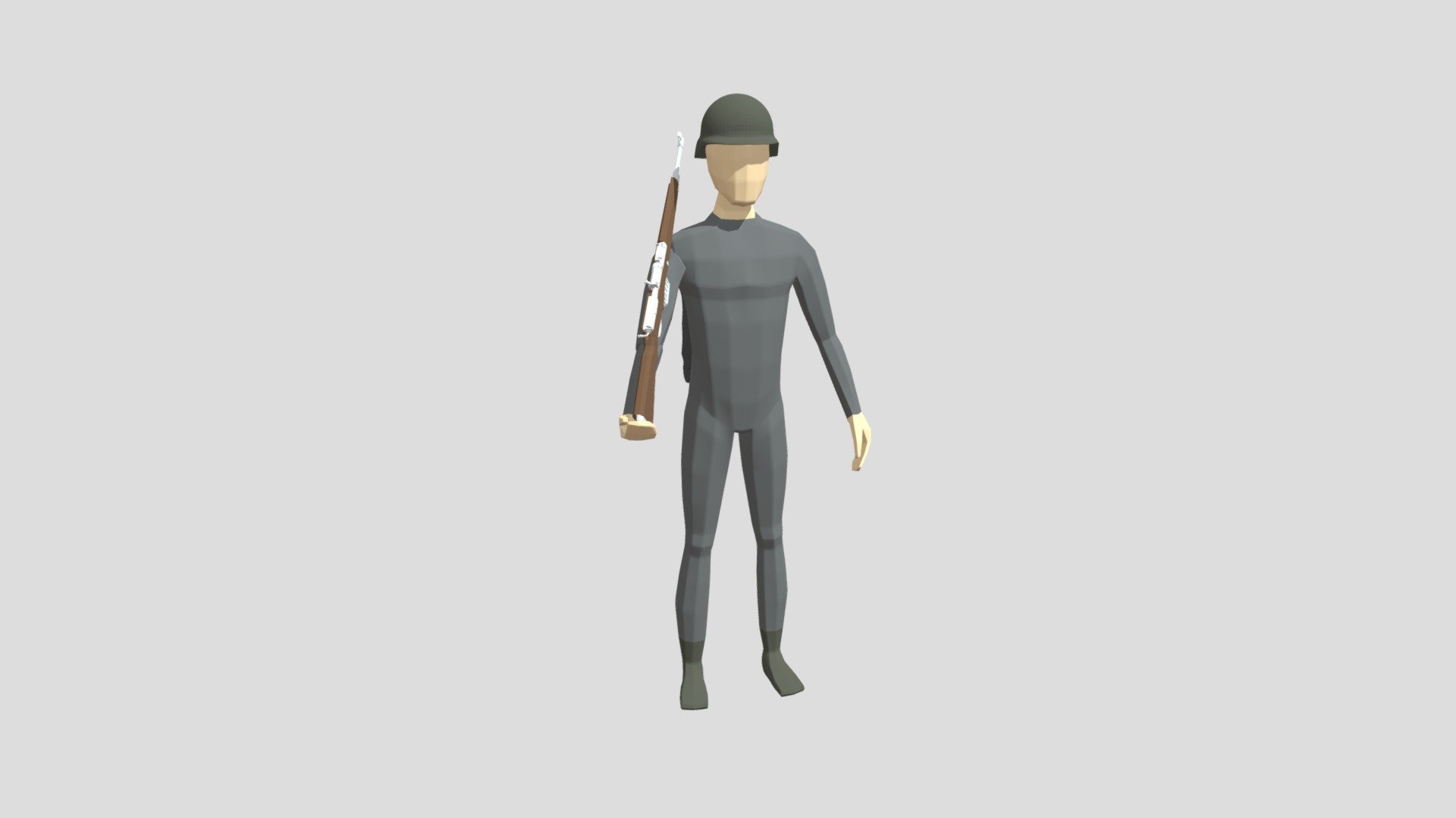 Low Poly German Soldier - Download Free 3D model by Bombshell_Studios ...