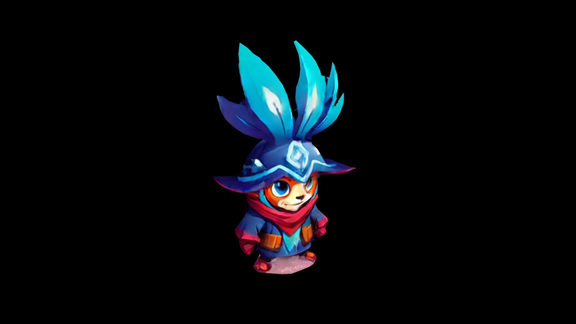 A digital drawing of a blue and red armored lemu - Download Free 3D ...