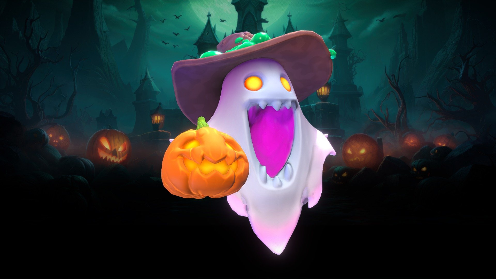 Stylized Halloween Ghost - 3D model by N-hance Studio (@Malice6731 ...