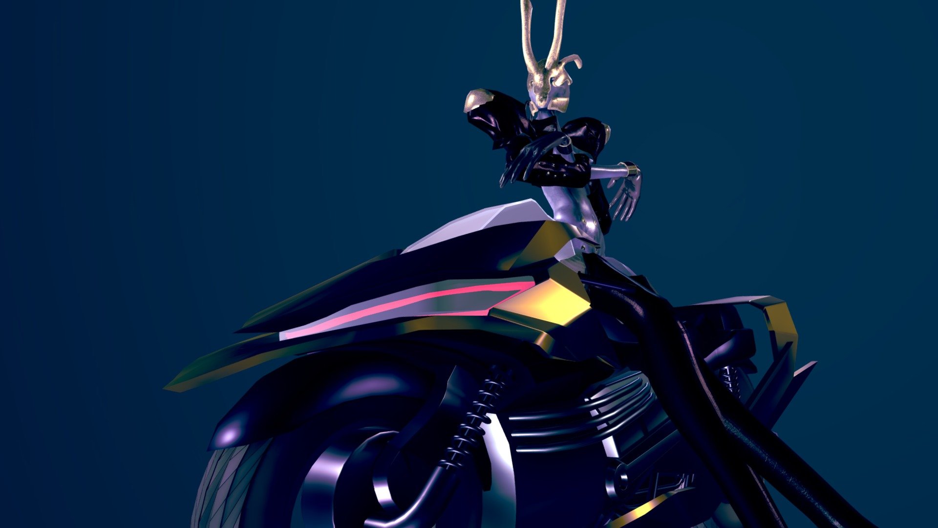 Biker alien - 3D model by Lucia Criscuolo (@Neruth) [37d5a18] - Sketchfab