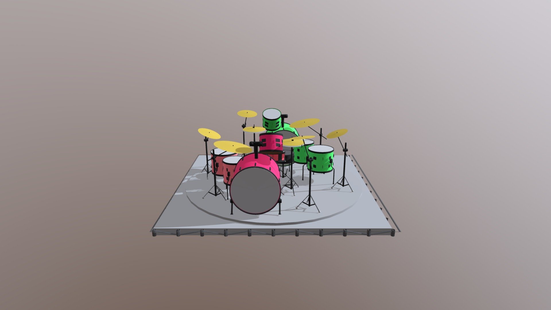 2018 Double Drums - 3D model by dougieoliver [37d642d] - Sketchfab