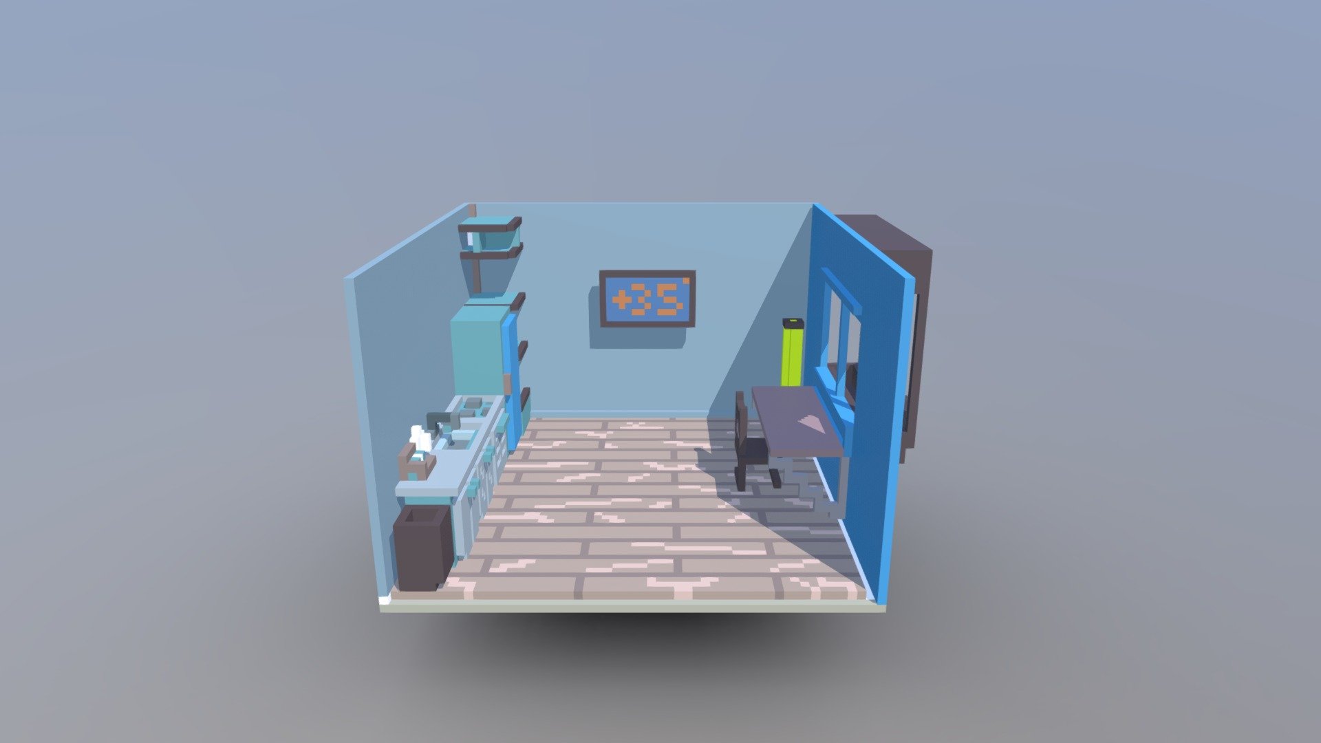 first voxel room - Download Free 3D model by bextqq [37d64e9] - Sketchfab
