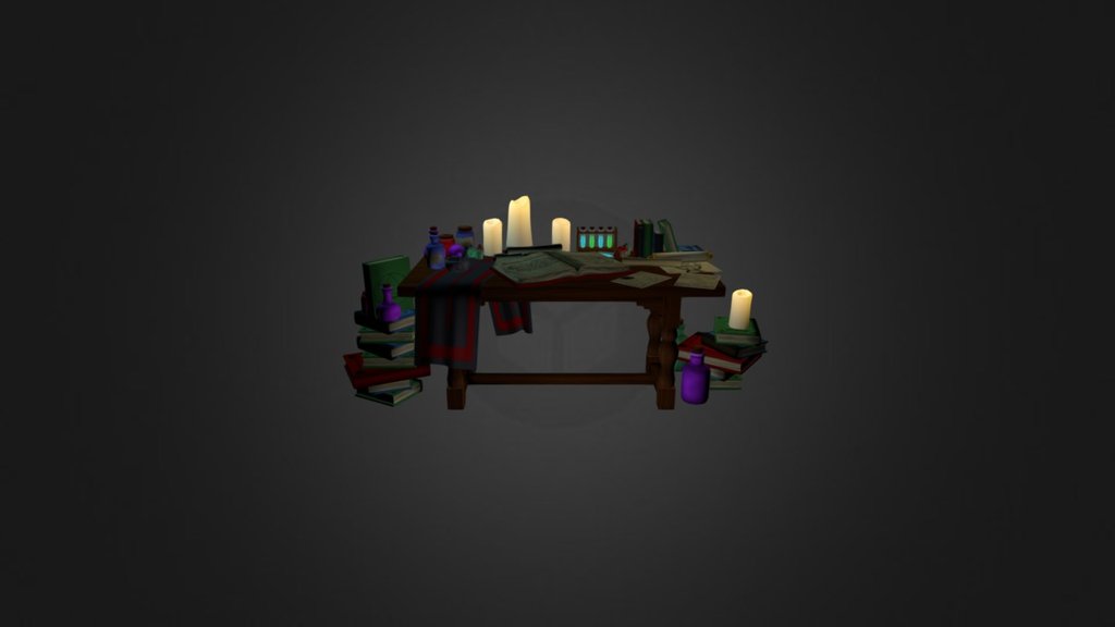 The Alchemist's Table - 3D model by Jess (@rokside) [37d8a92] - Sketchfab