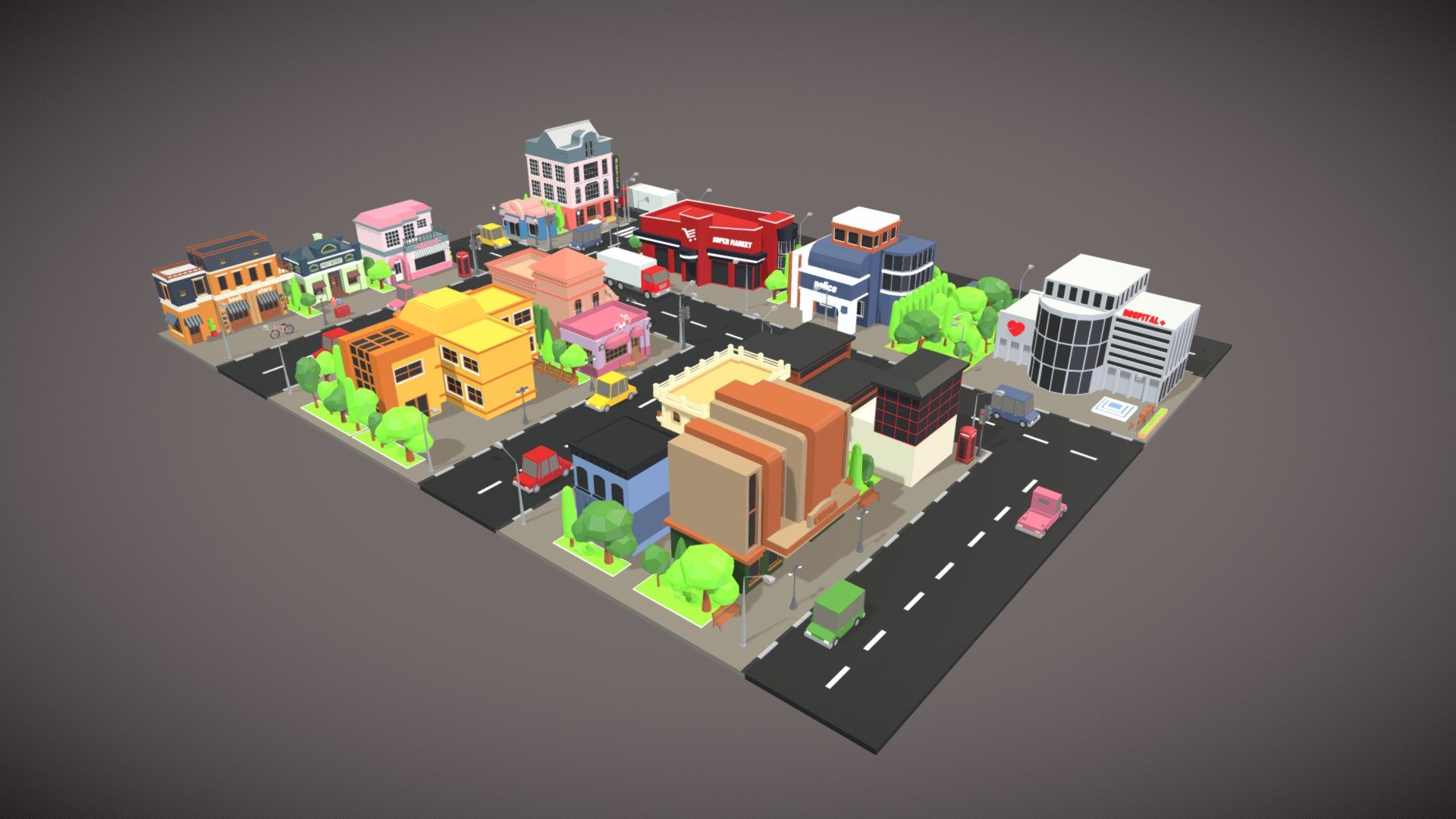 CARTOON CITY - Buy Royalty Free 3D model by NAFISART [37df2f1 ...