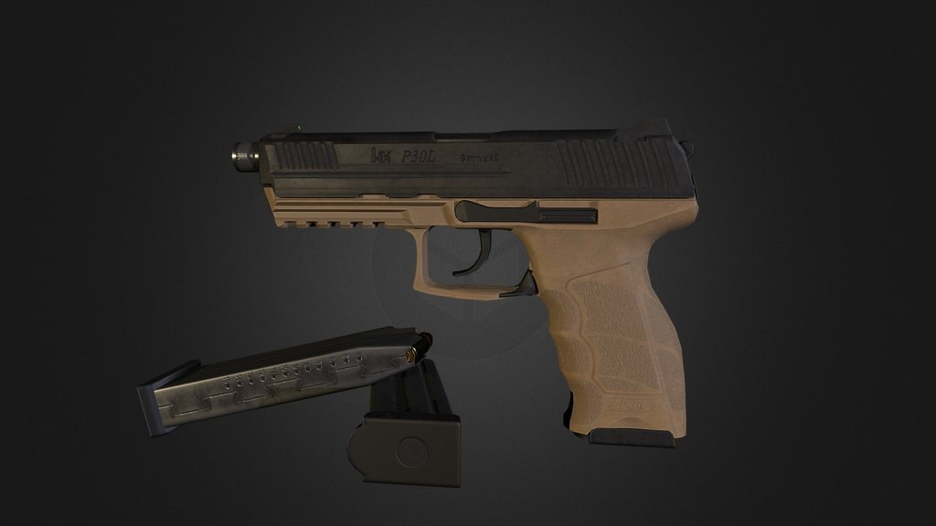 H&K P30 - 3D model by denisegg [37df89f] - Sketchfab