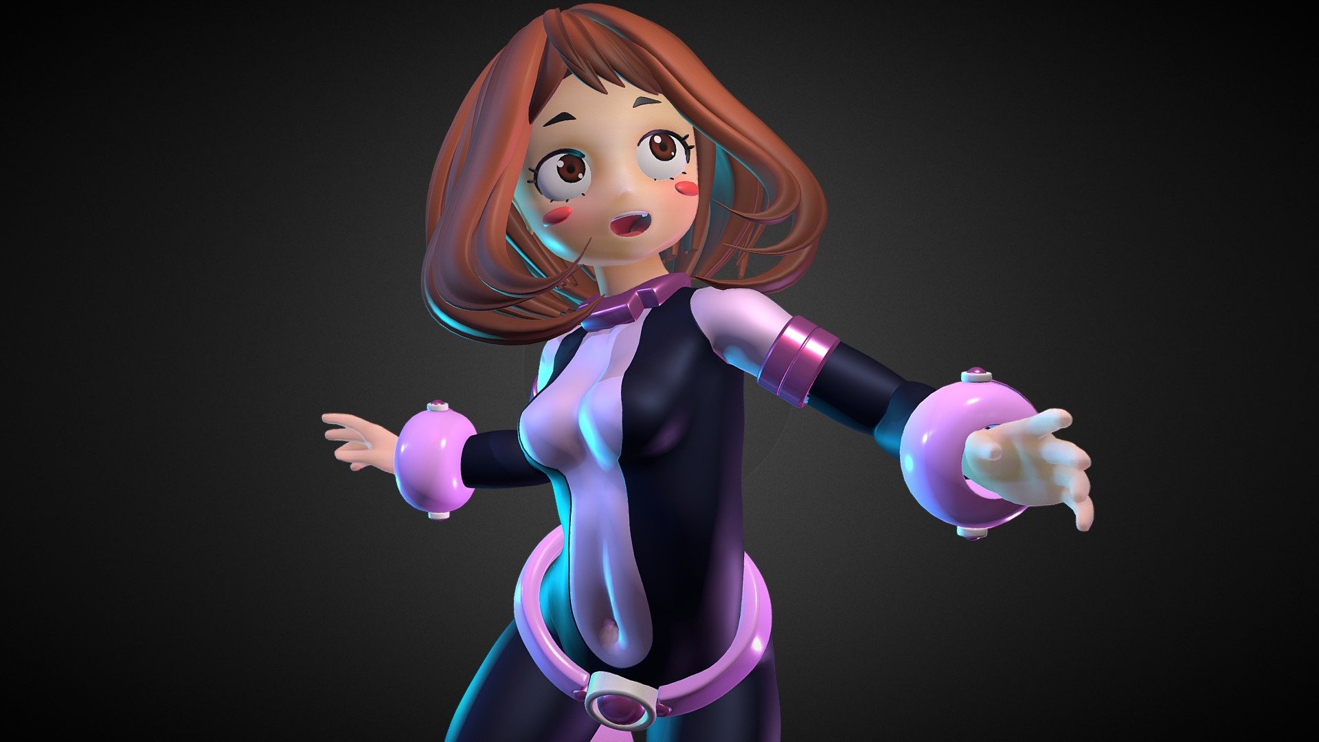My hero academia Ochako - 3D model by hwahaha418 [37e12e4] - Sketchfab