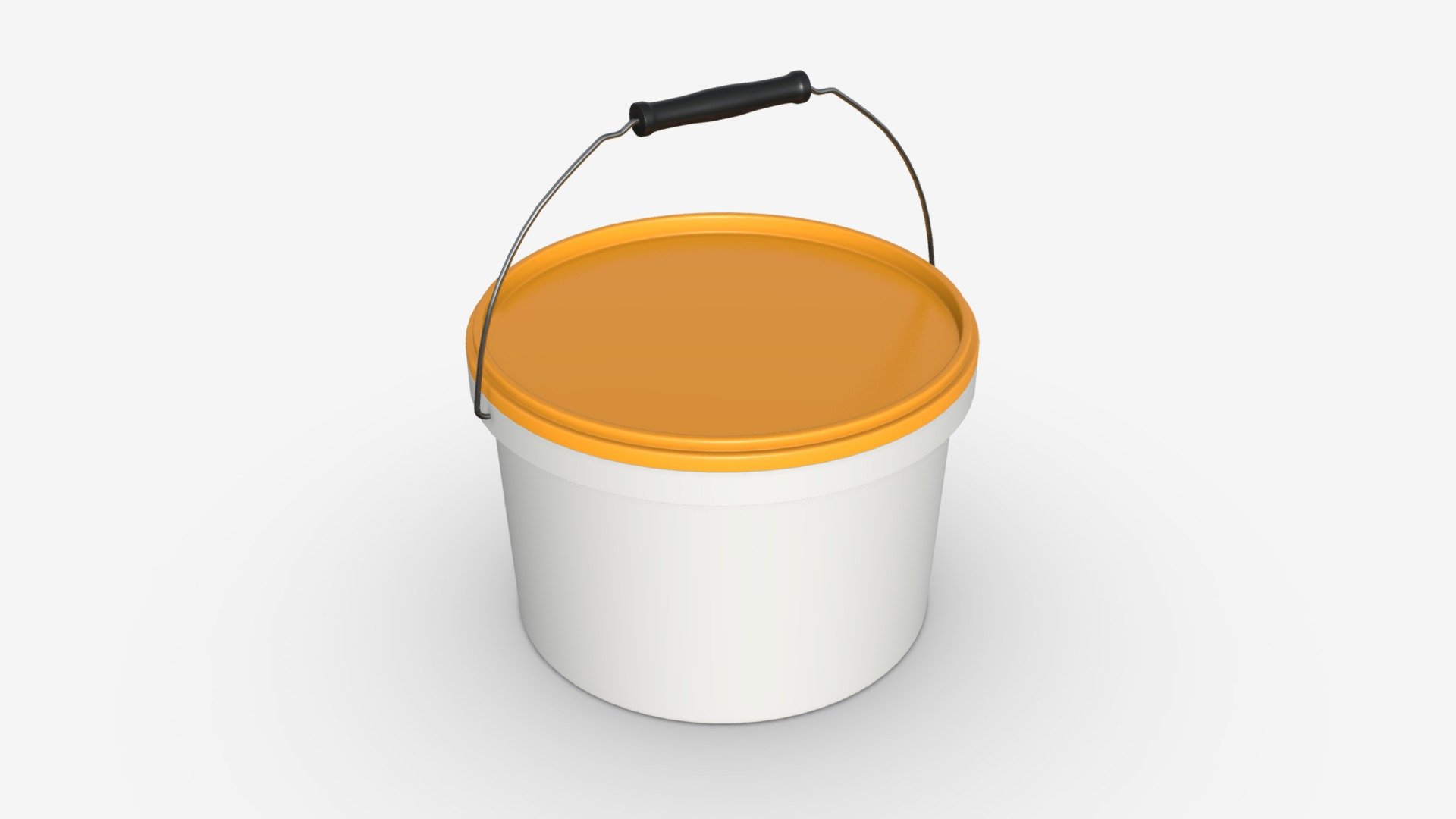 Plastic paint bucket with handle - Buy Royalty Free 3D model by HQ3DMOD ...
