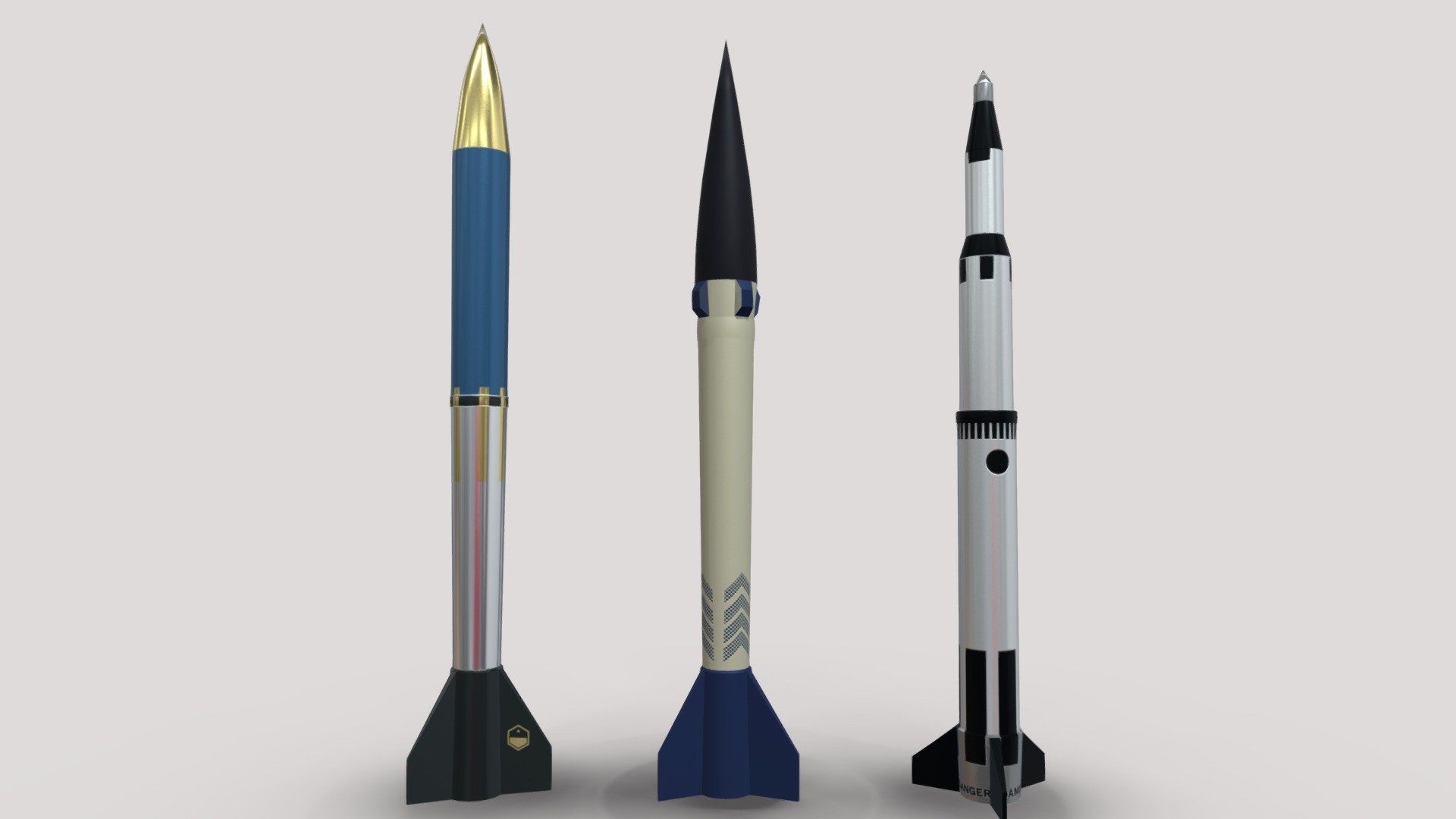 Low-Poly Rocket Trio - Download Free 3D model by Ali Janjua ...