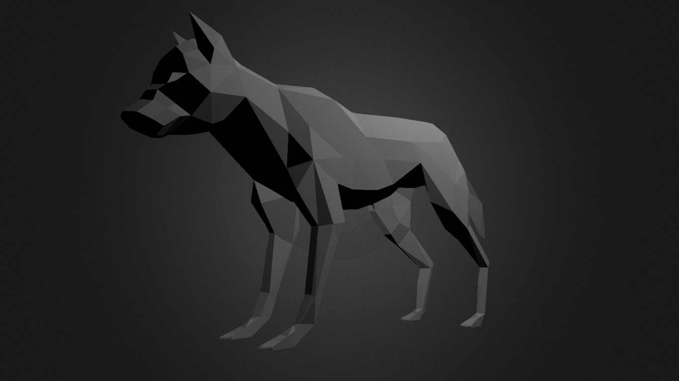 Lowpoly Wolfie - 3D model by Jim Alves (@jimalvess) [37eecc4] - Sketchfab