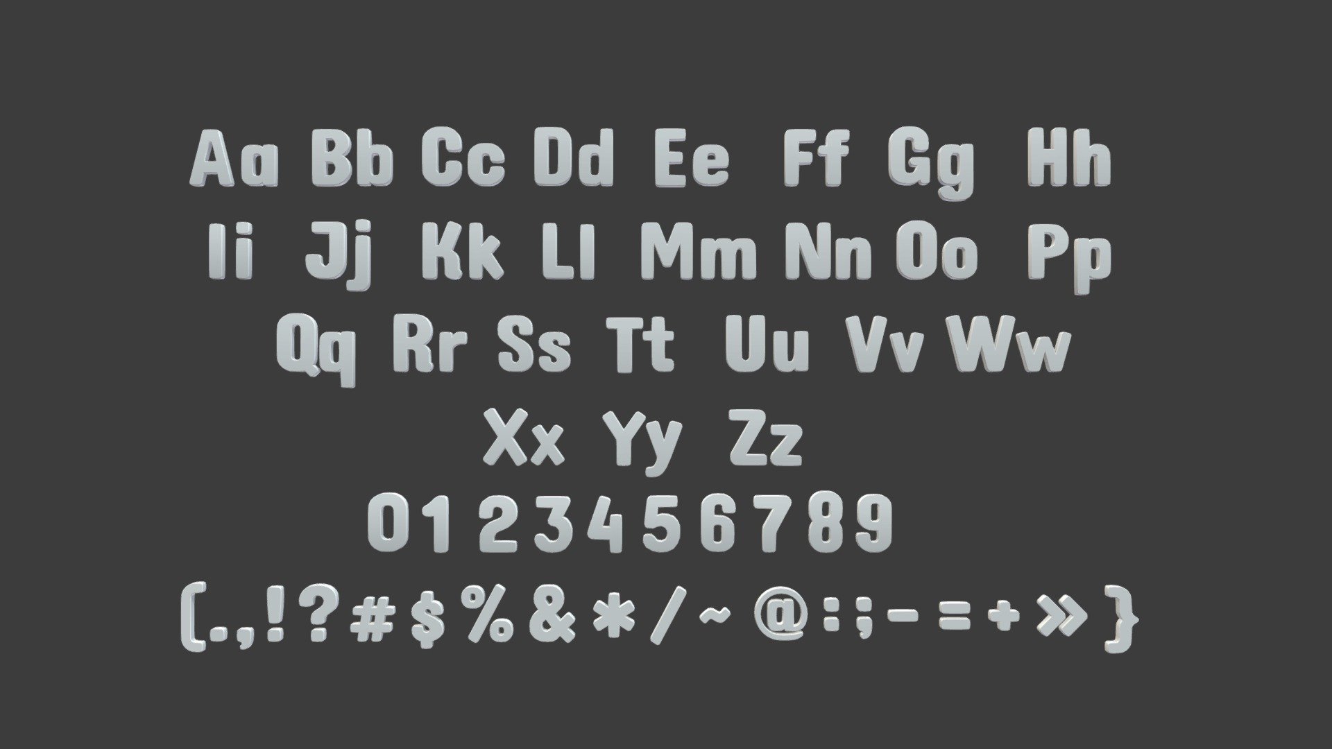 Stylized Alphabet White - 3D model by Lokiana (@lokiana.art) [37ef296 ...