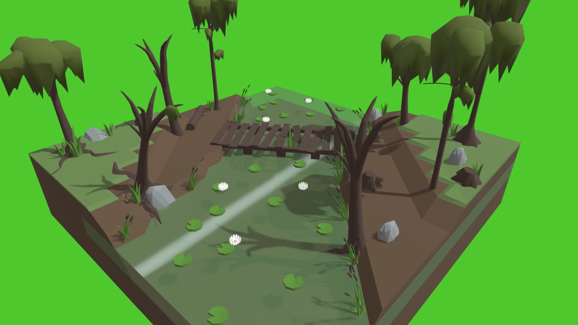 low_poly_swamp - Download Free 3D model by tech.service.allwe [37ef8a6 ...
