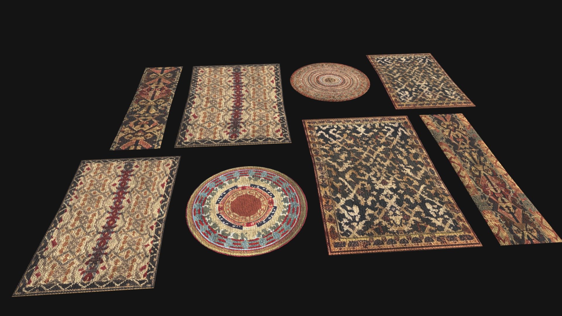 Medieval_Rugs_Kit_OBJ - Buy Royalty Free 3D model by Clockwork ...