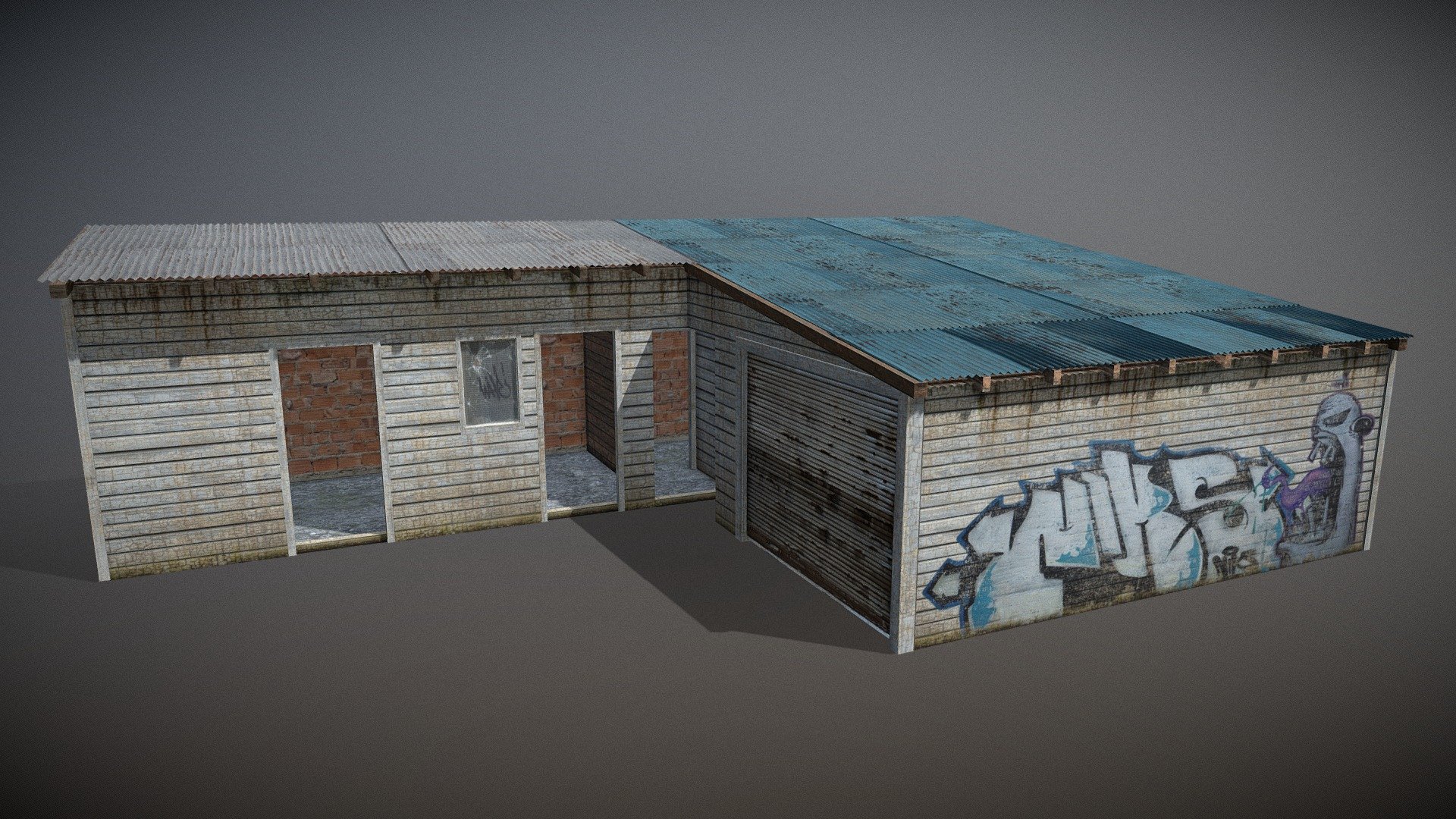 Old Shed / Game-ready - 3D model by bojan.radic [37f1aa4] - Sketchfab