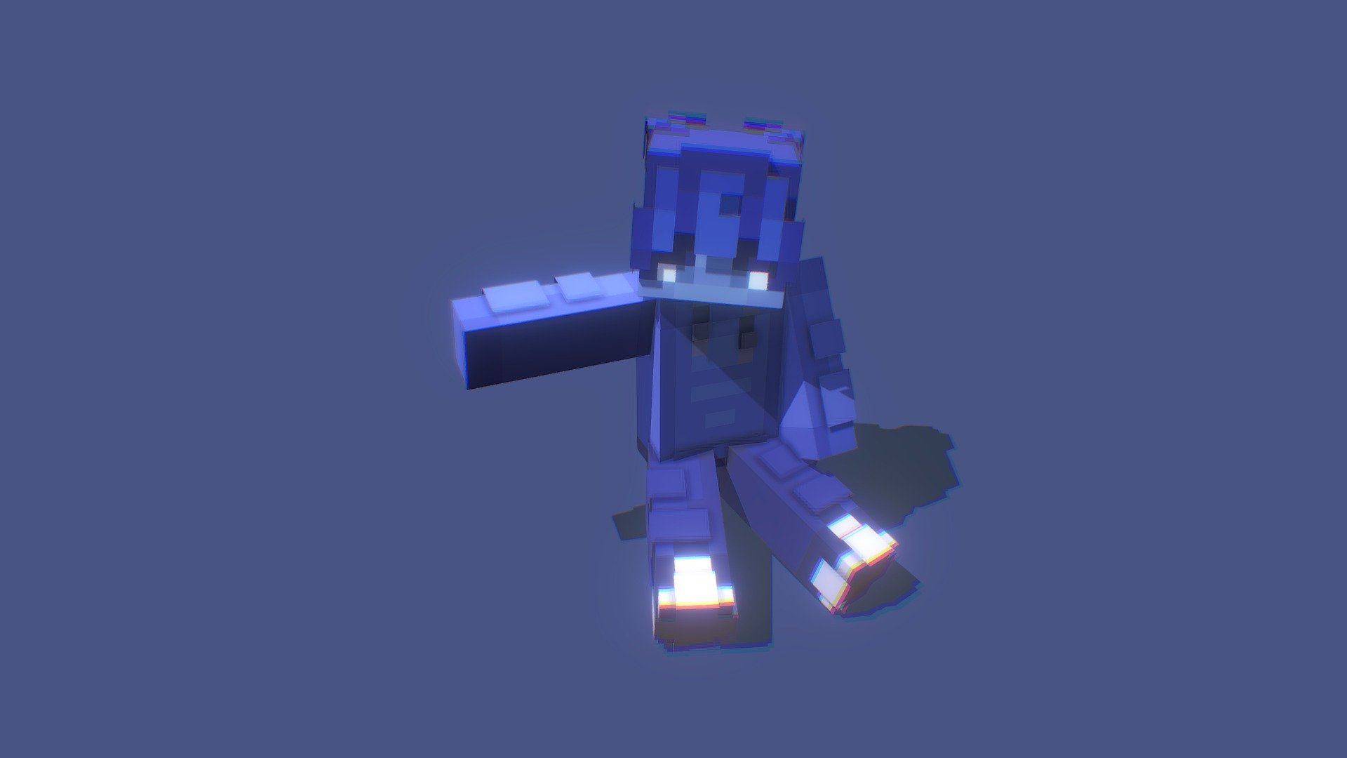 blue minecraft skin - 3D model by tzwu (@d.pyshnyk) [37f8145] - Sketchfab