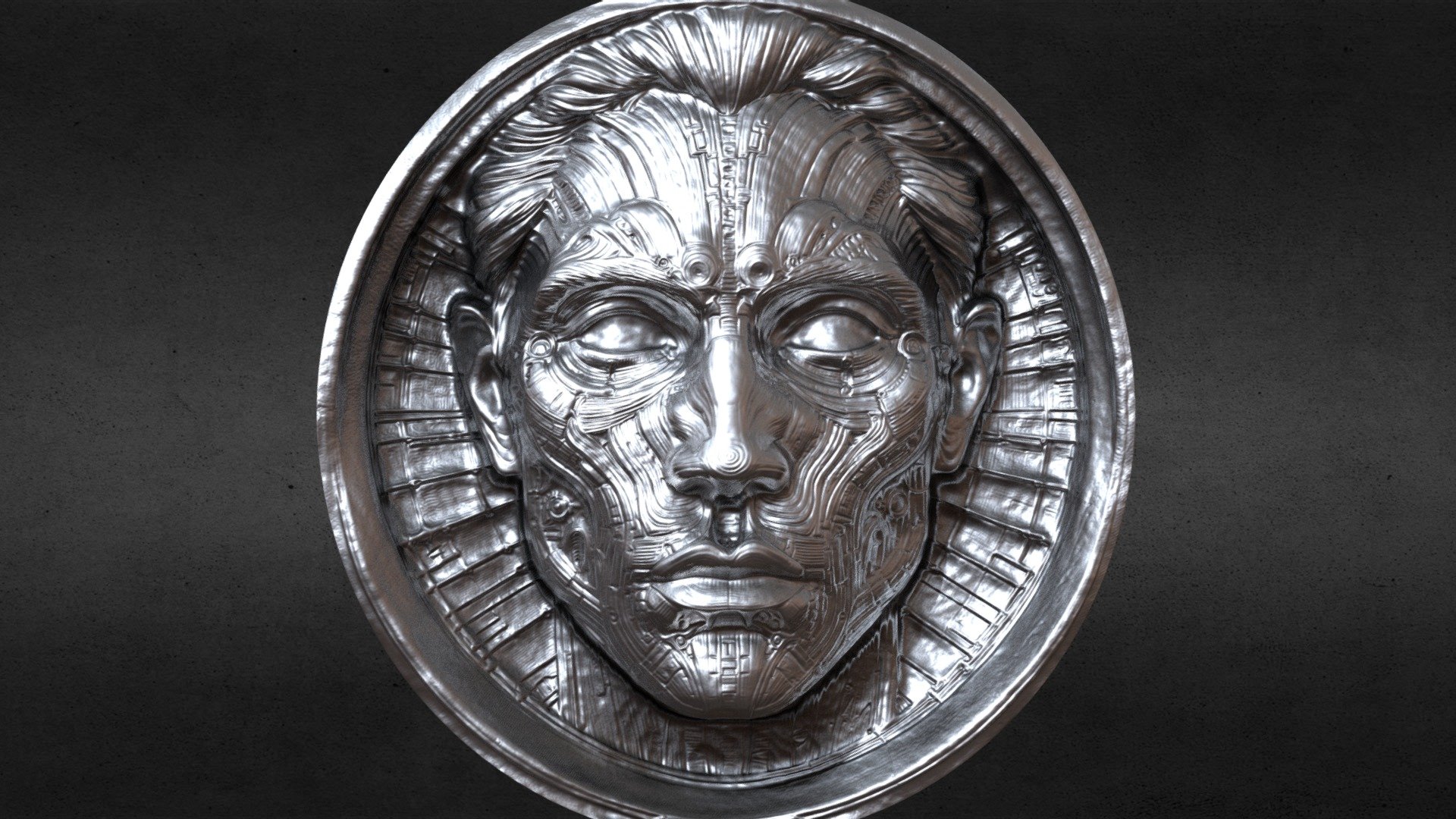 Cyber face, hipoly, printable - Download Free 3D model by endike ...
