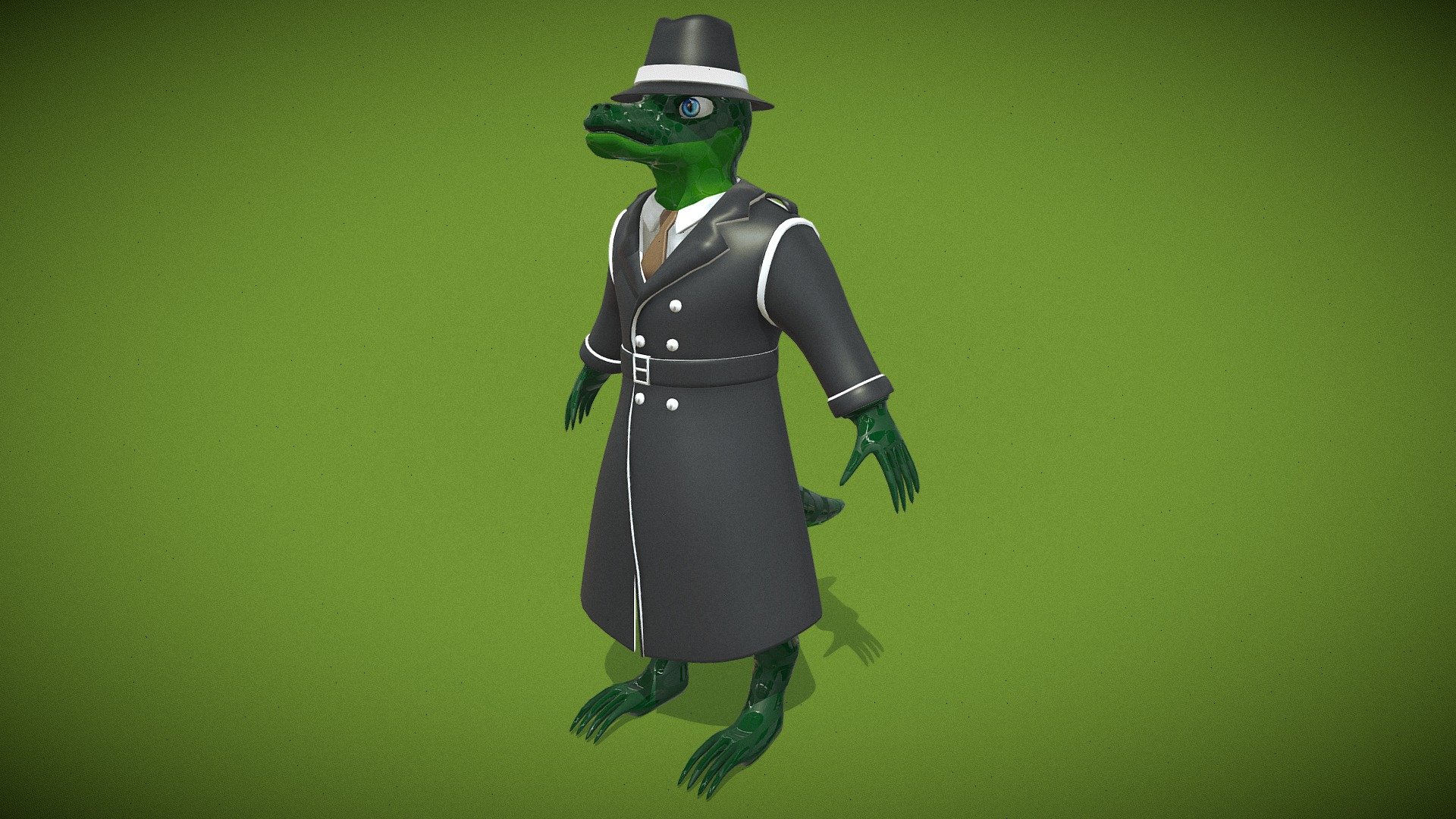 Detective Lizard Character | Game-Ready - Download Free 3D model by ...