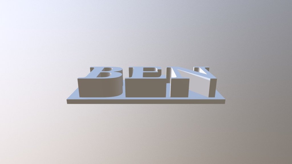 Ben Name - 3D model by pixelacademy [3802d4f] - Sketchfab