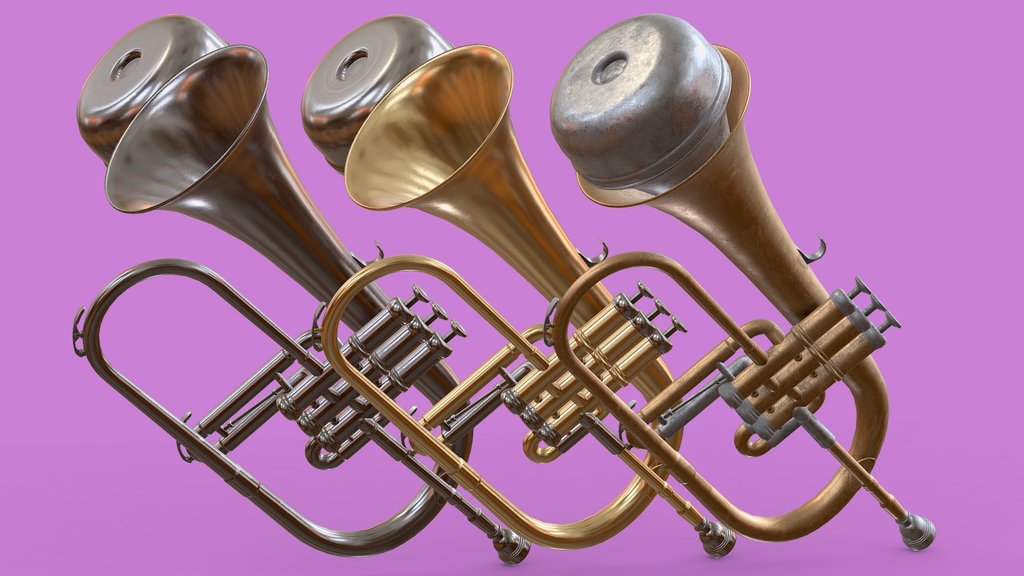 Brass Instruments - A 3D model collection by maddhattpatt (@maddhatt ...