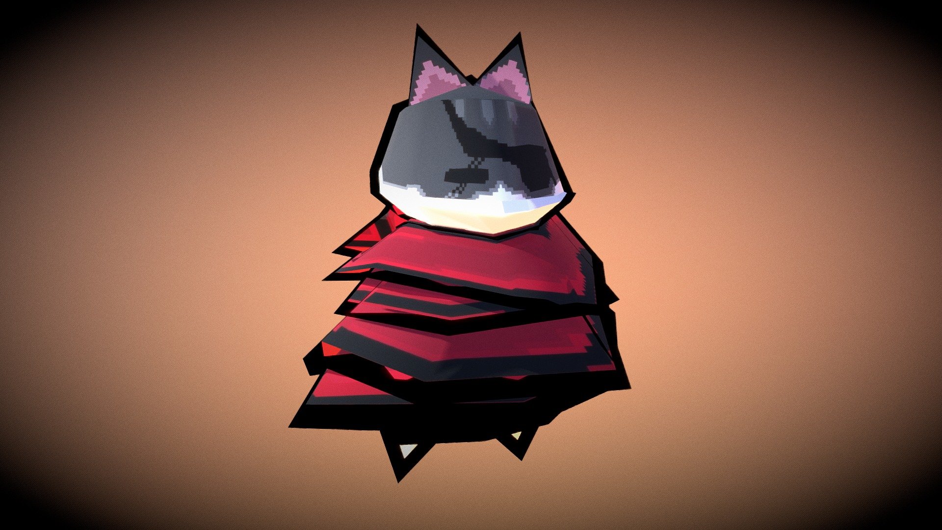 Desert shinobi cat - 3D model by Moon_4l [380a8e8] - Sketchfab