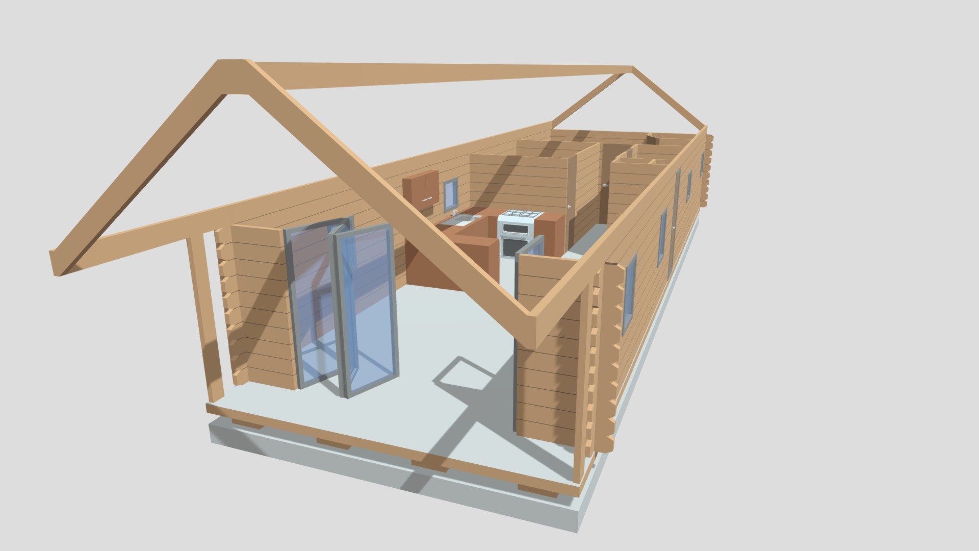 Wood Cabin - 3D model by alex.campbell [380cc9b] - Sketchfab