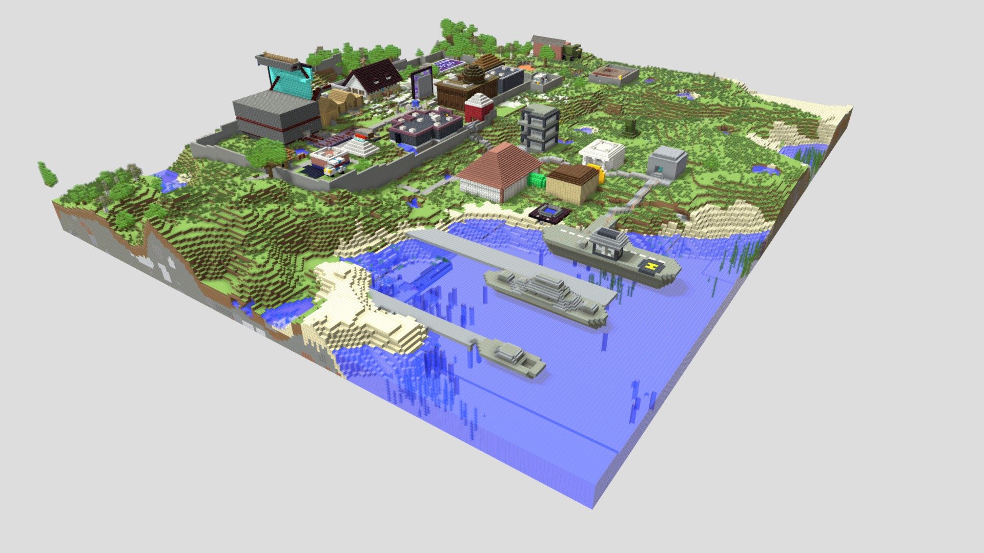 MineCraft Advisory City - 3D model by jkries [380f487] - Sketchfab