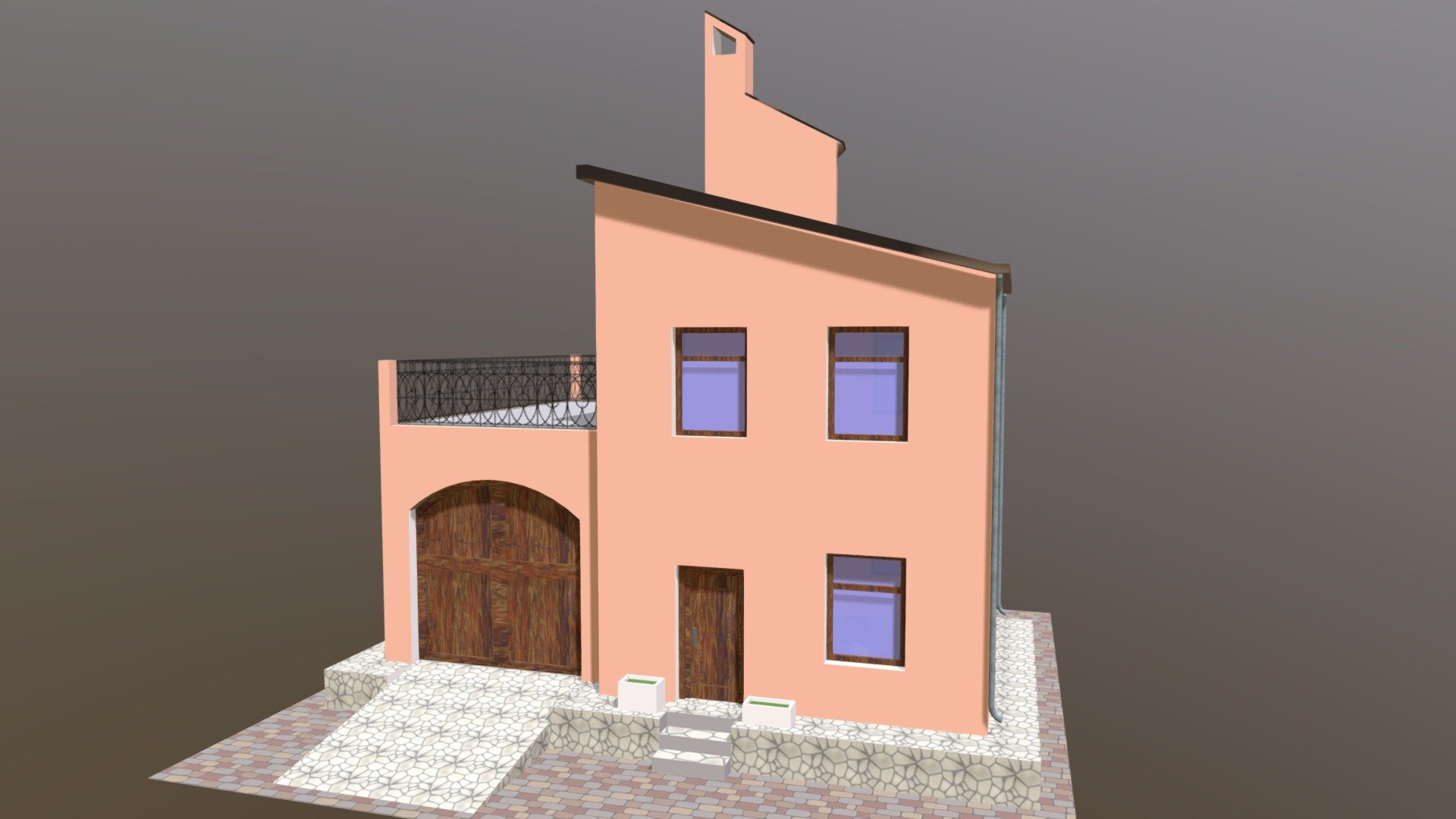 Half-Roofed House - 3D model by SCADL & Co (@scadl) [380fea5] - Sketchfab