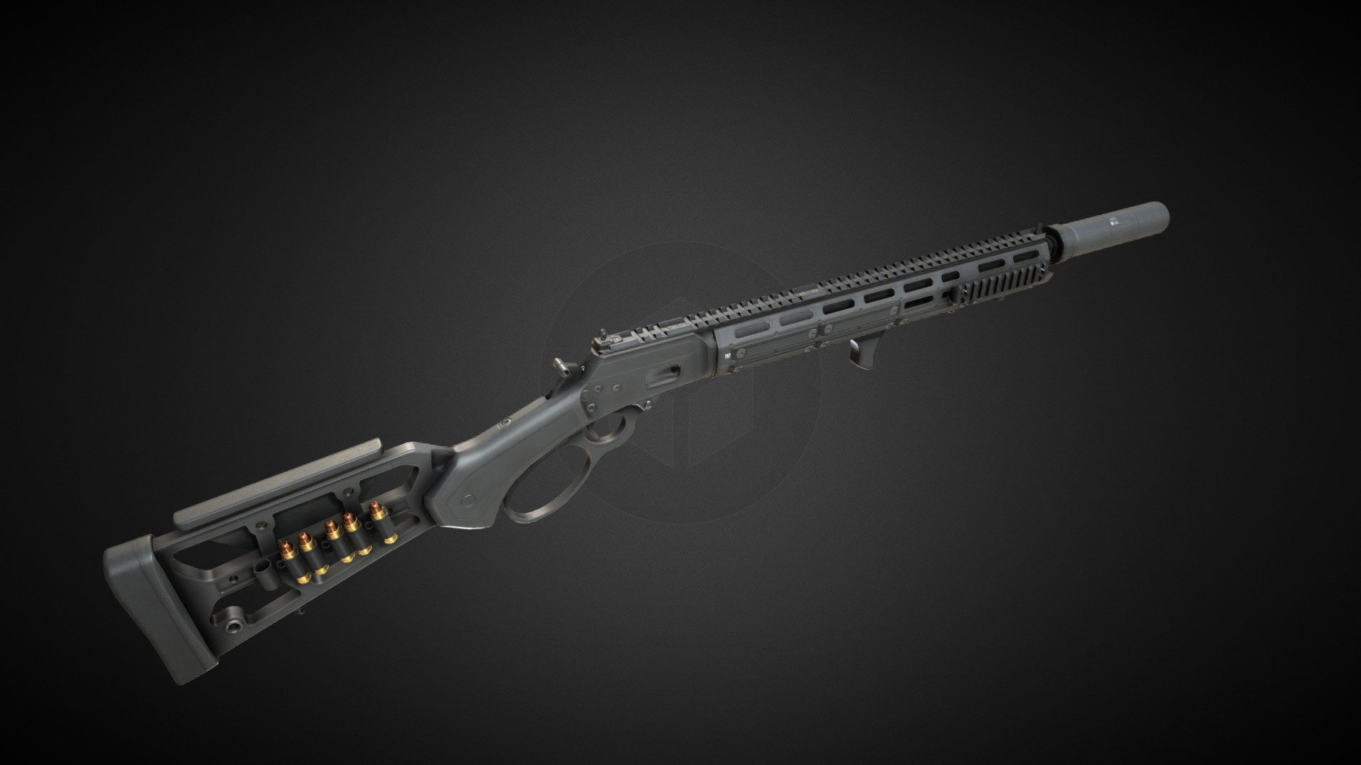 Marlin 1894 Dark Tracker - Buy Royalty Free 3D model by Akinaro [38130cc] - Sketchfab Store