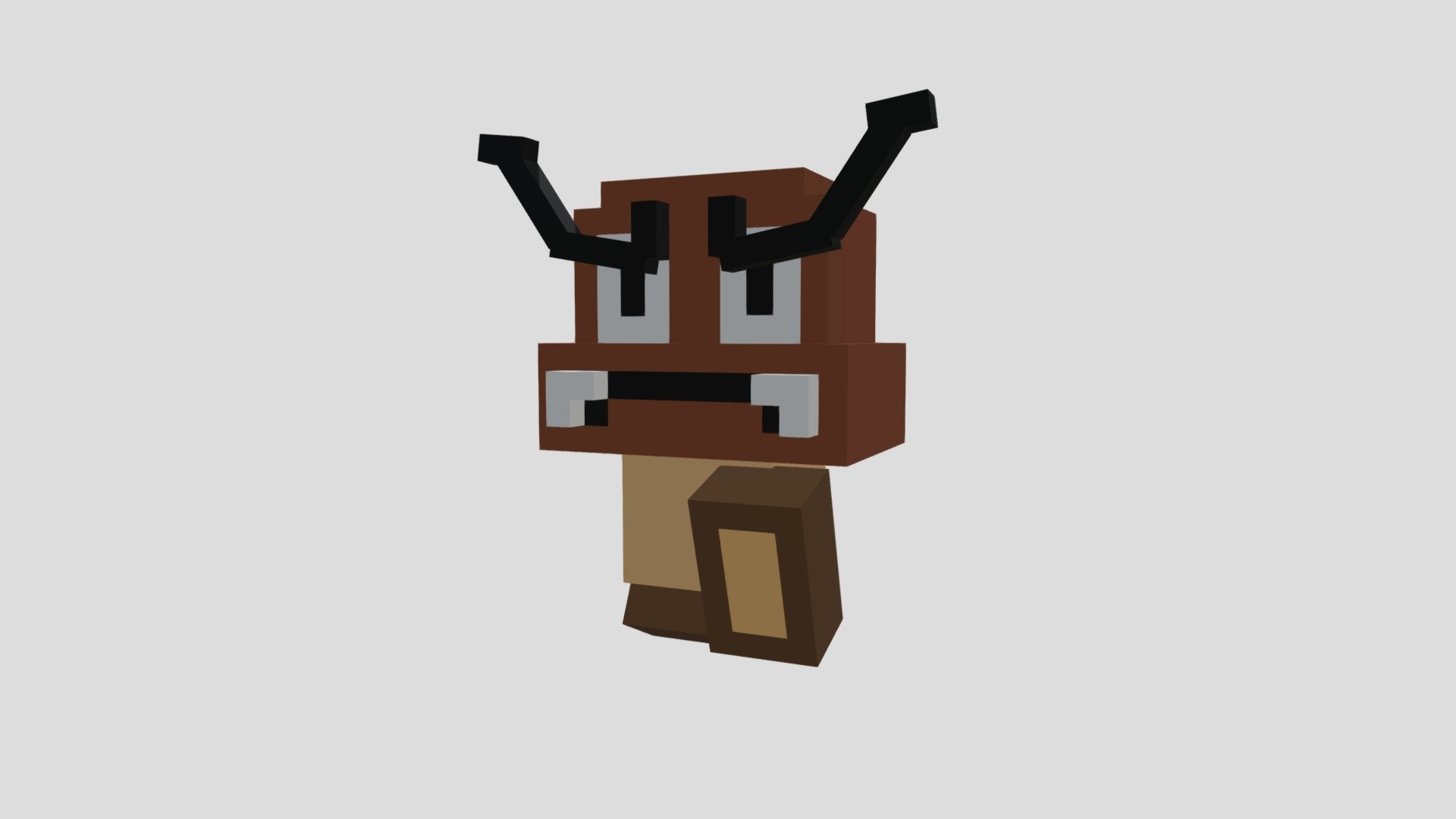 Minecraft Goomba - 3D model by NewSuperGoombaBros [381395f] - Sketchfab